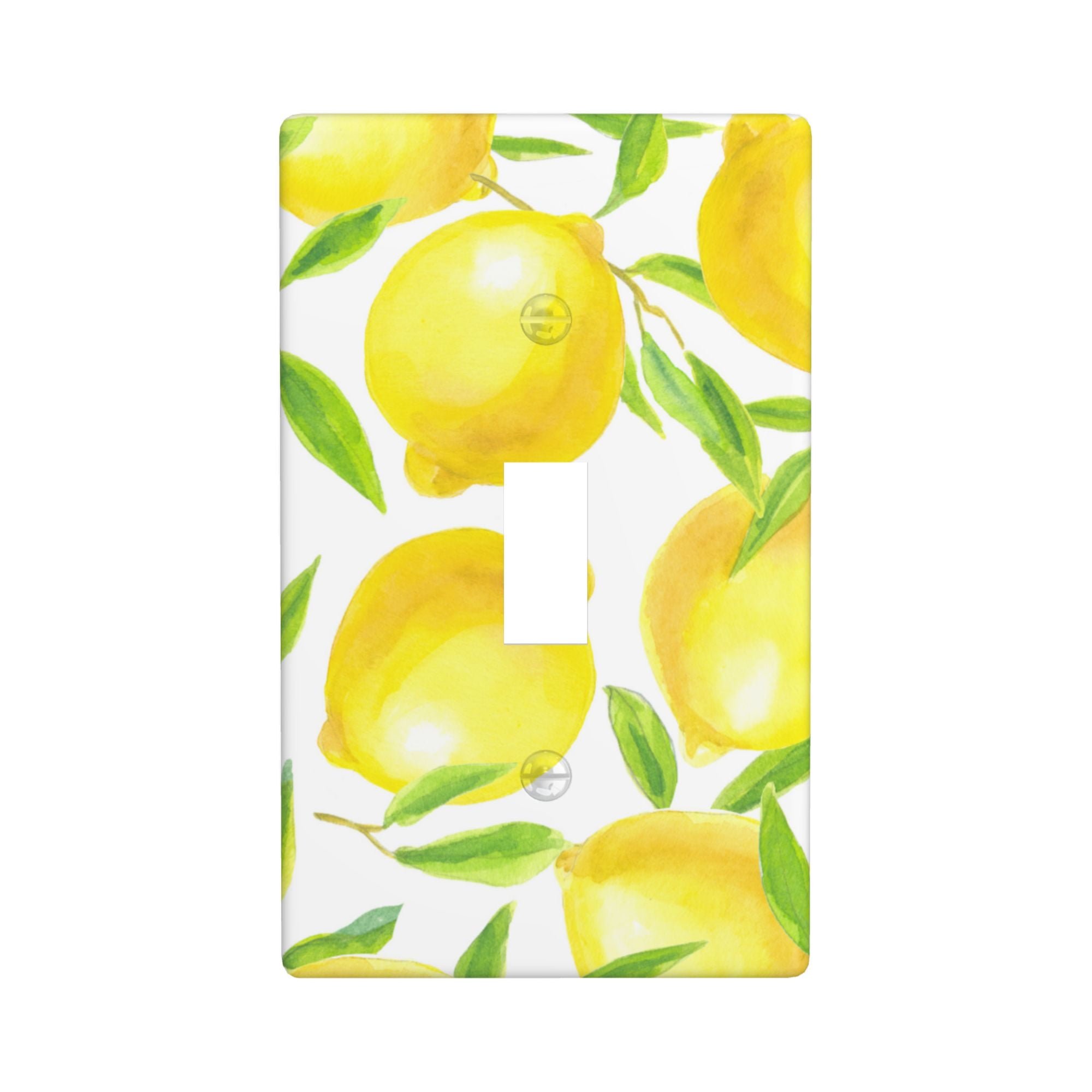 Watercolor Lemon Single Toggle Light Switch Plate Decorative Wall Plate ...