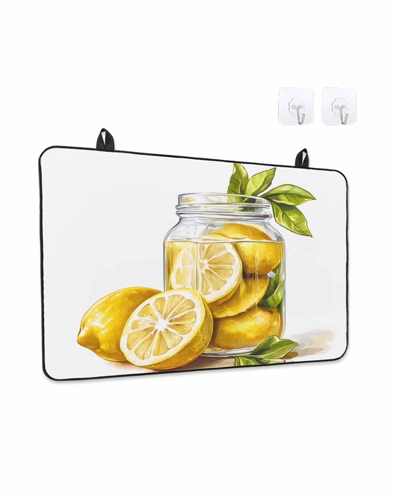 Watercolor Lemon Stove Top Covers for Electric Stove, Kitchen Glass ...