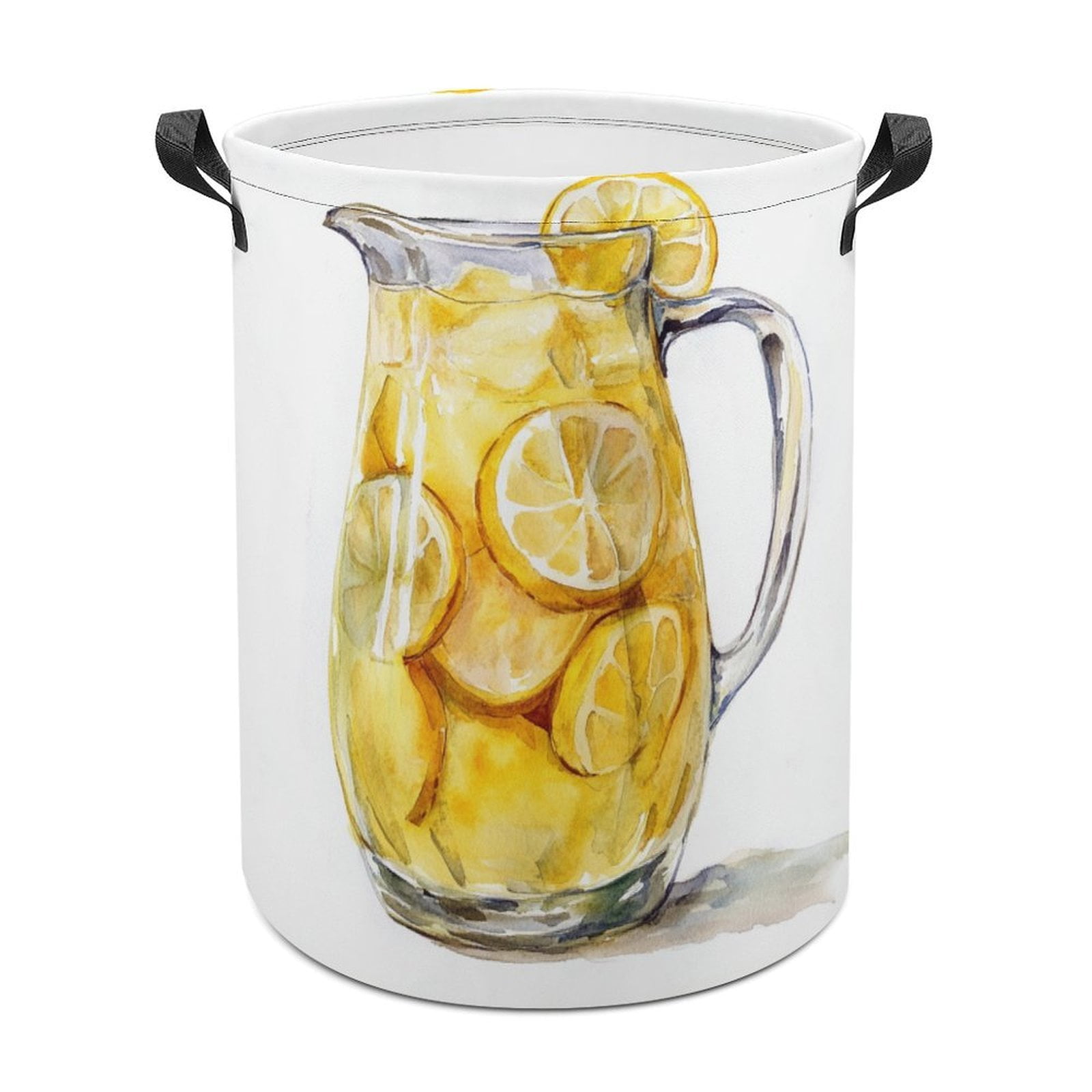 Watercolor Lemonade Pitcher Art Large Dirty Clothes Hamper Foldable ...
