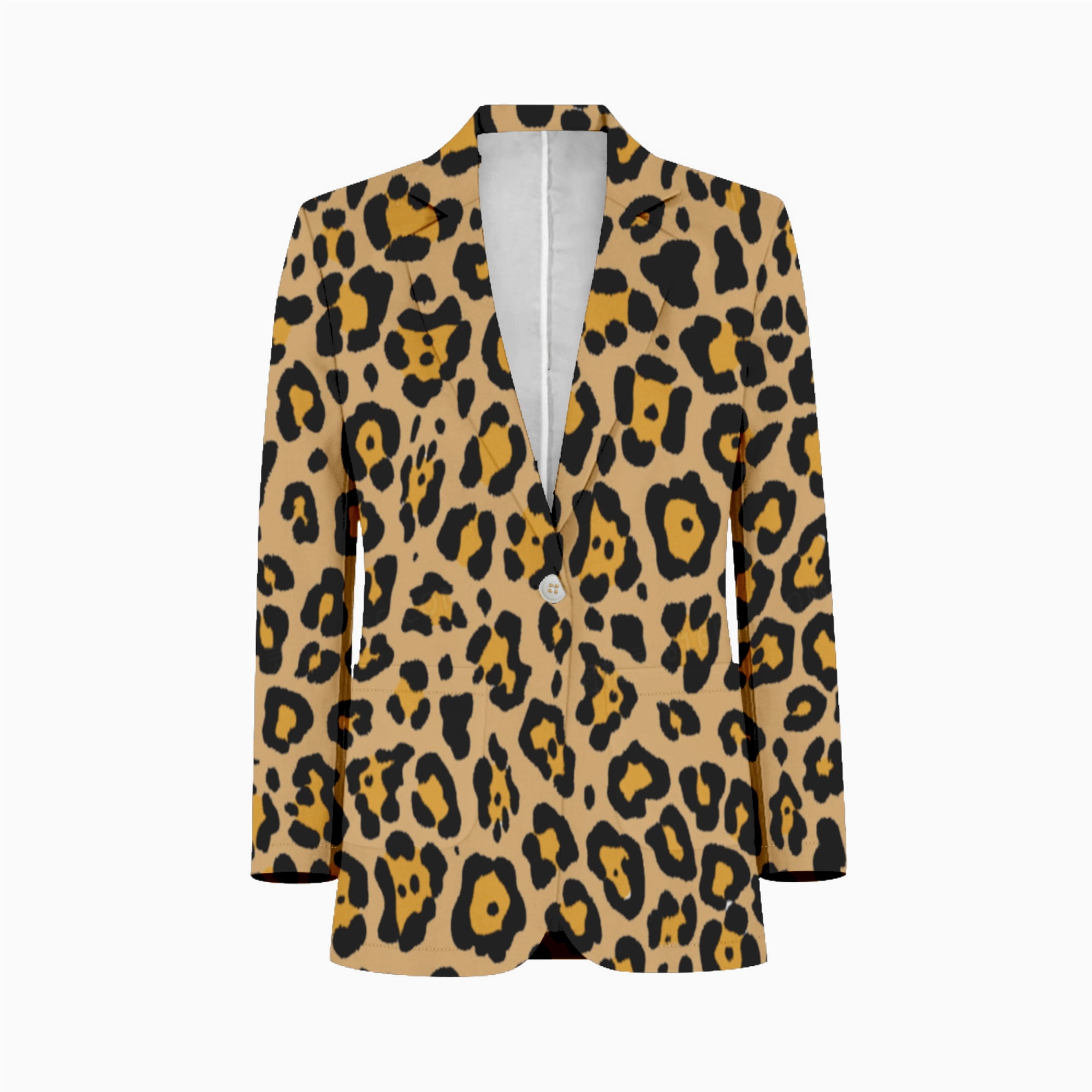 Watercolor Leopard Customized Men's Suits full man Shawl Collar ...