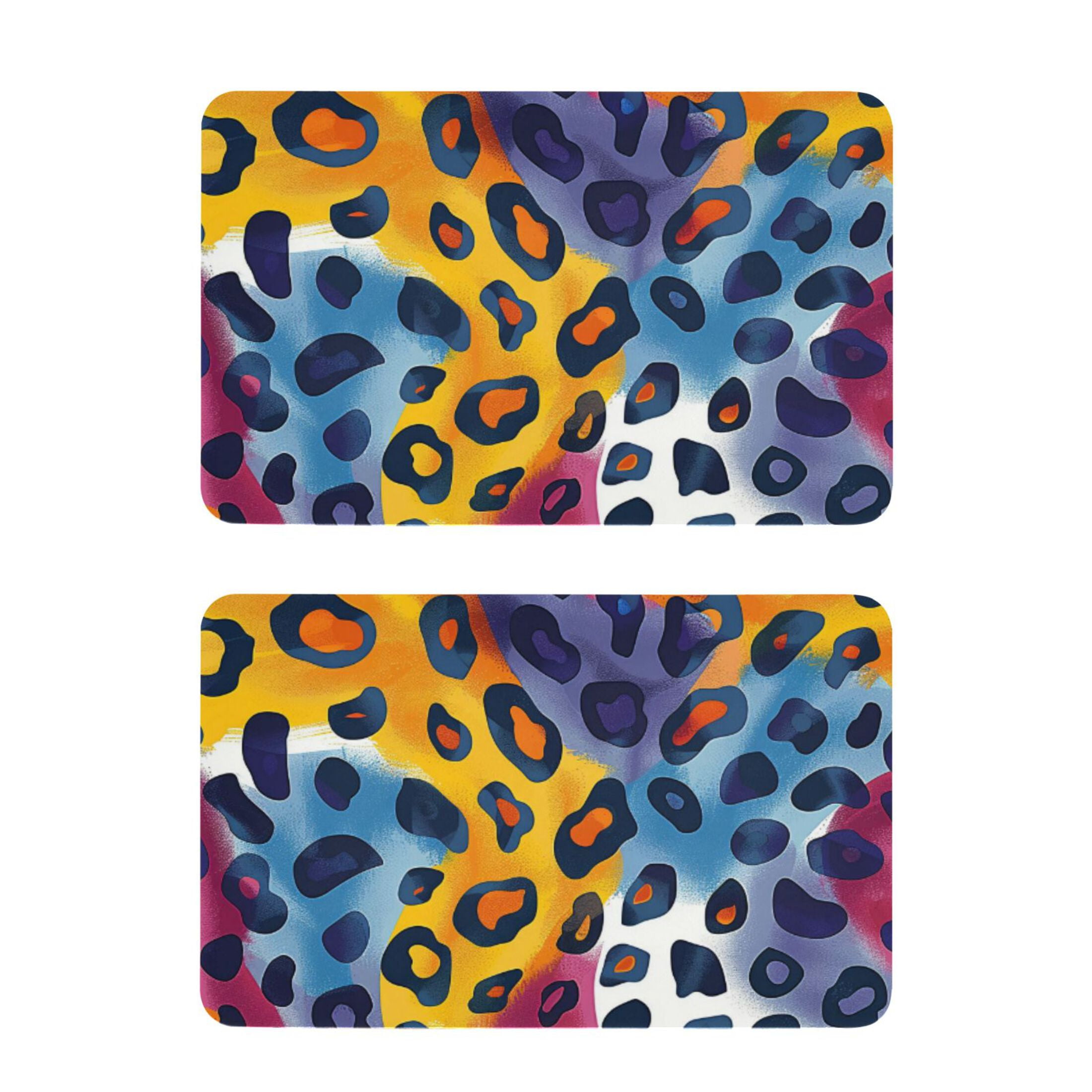 Watercolor Leopard Skin Refrigerator Magnet Stickers Square Fridge ...