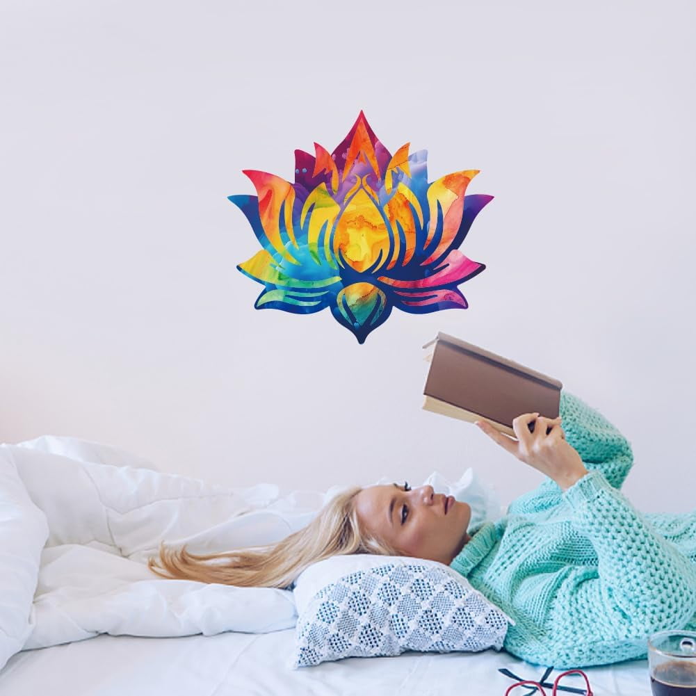 Watercolor Lotus Wall Stickers Lotus Blossom Wall Decals Boho Lotus ...