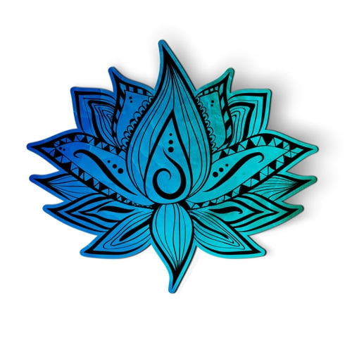 Watercolor Lotus Zen Flower - 5" Magnet for Car Locker Refrigerator ...