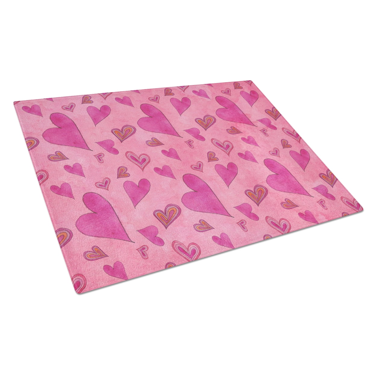 Watercolor Love and Hearts Glass Cutting Board Large - Walmart.com