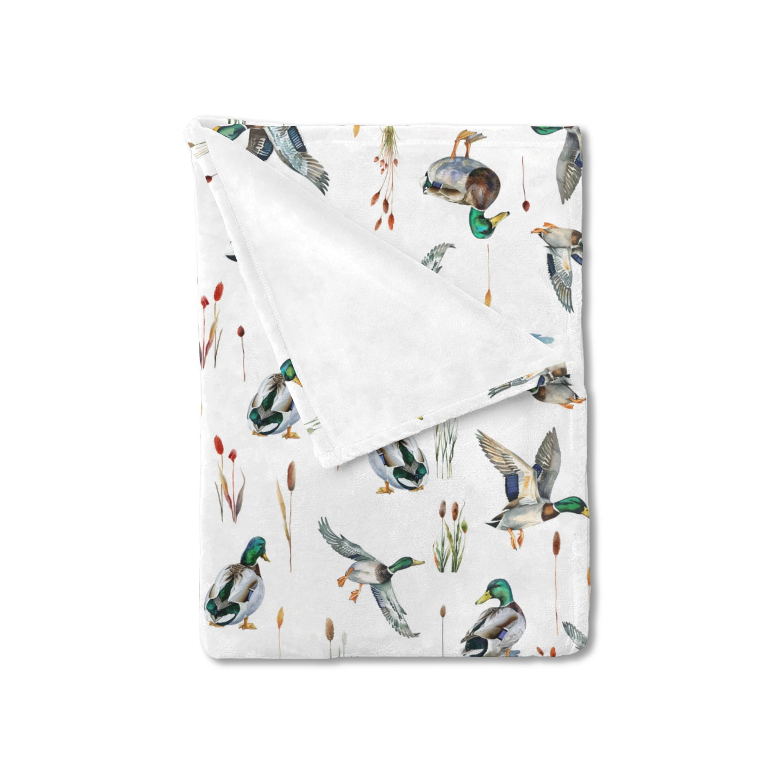 Watercolor Mallard Duck Baby Blanket for Girl Boy Wild Ducks Hunting ...