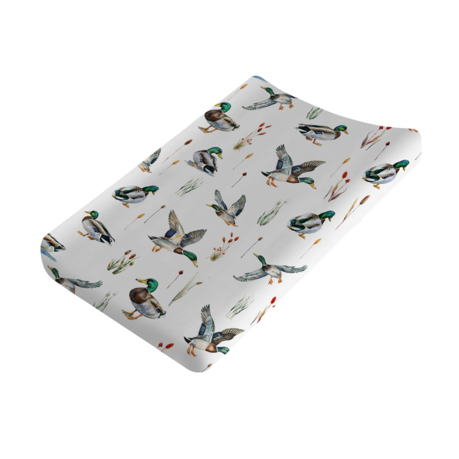 Watercolor Mallard Duck Changing Pad Covers Wild Ducks Hunting Diaper ...