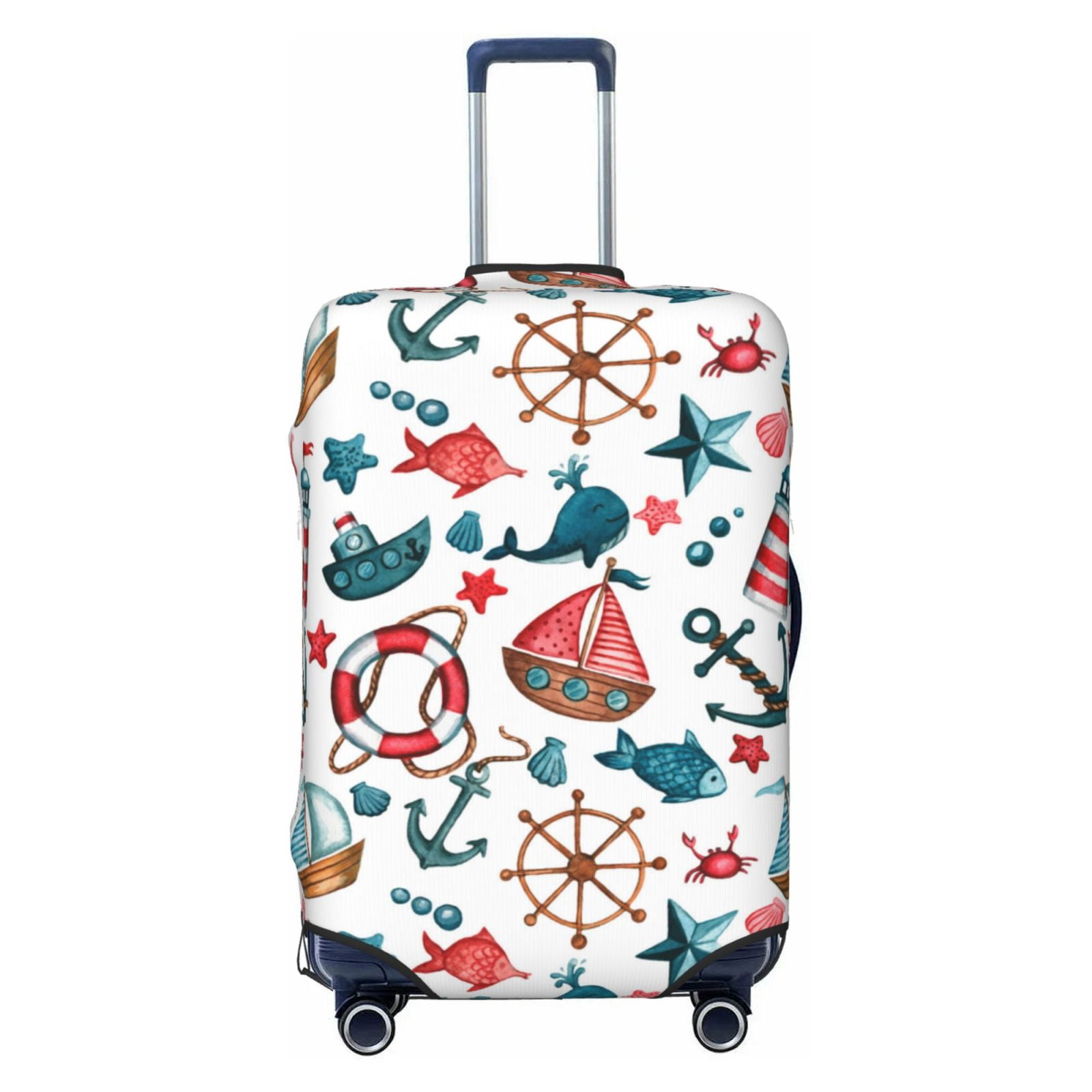 Watercolor Marine Luggage Cover for Travel Business Trip, Suitcase ...
