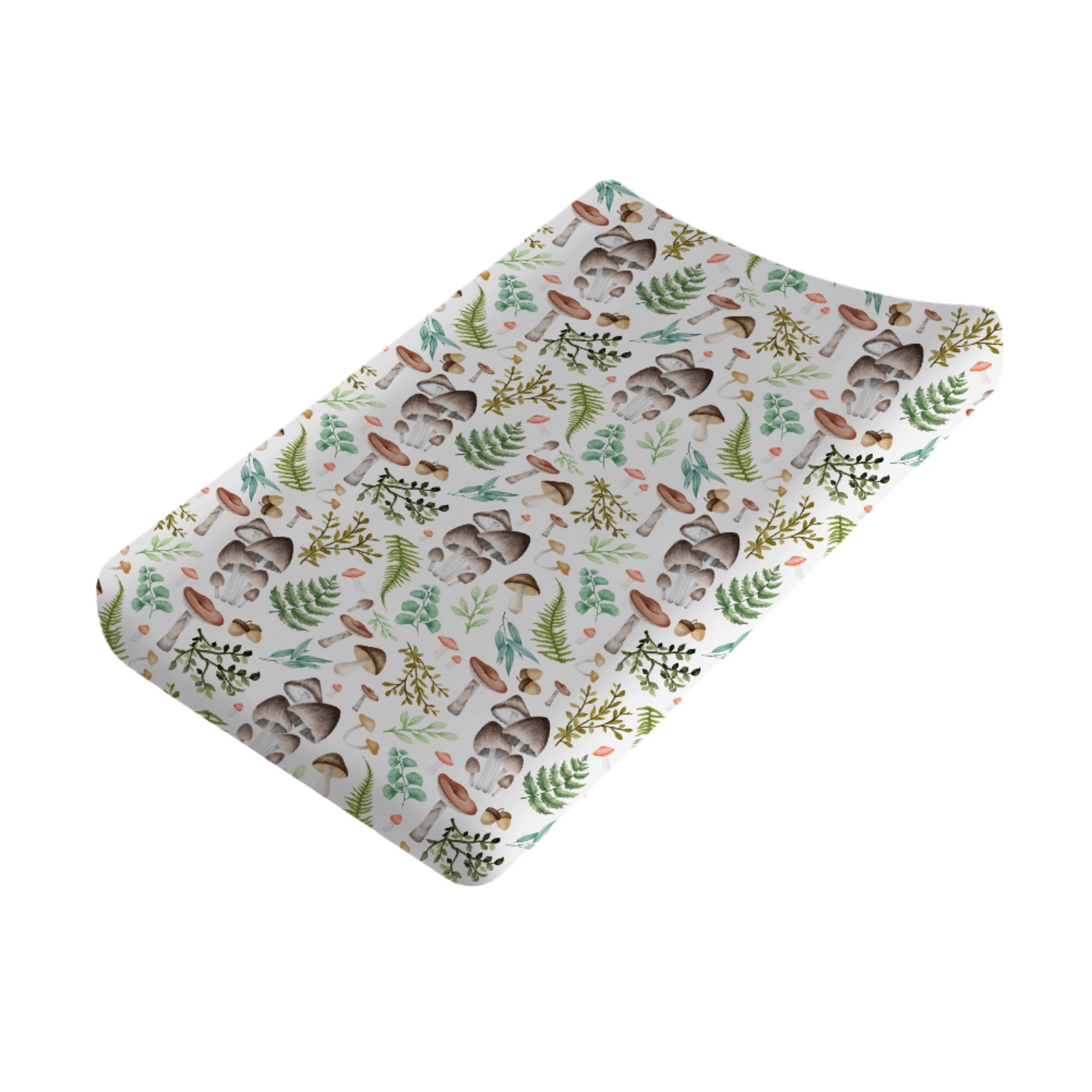 Watercolor Mushroom Forest Baby Changing Pad Covers Woodland Mushroom ...