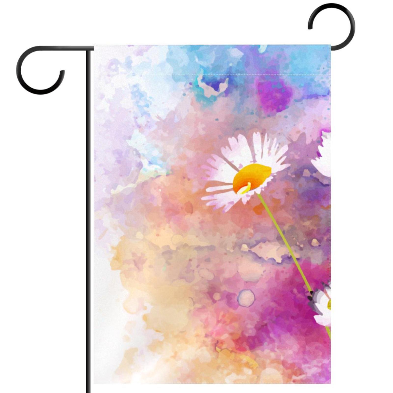 Watercolor Natural Daisy Pattern Garden Banners: Outdoor Flags for All ...