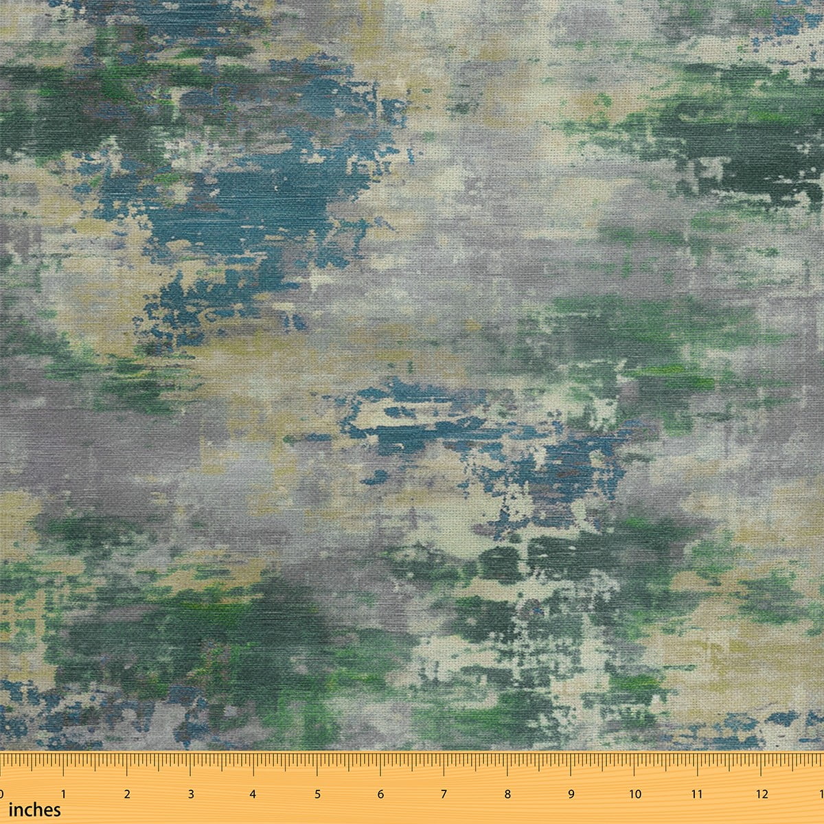 Watercolor Navy Teal Fabric by the Yard,Modern Abstract Upholstery ...