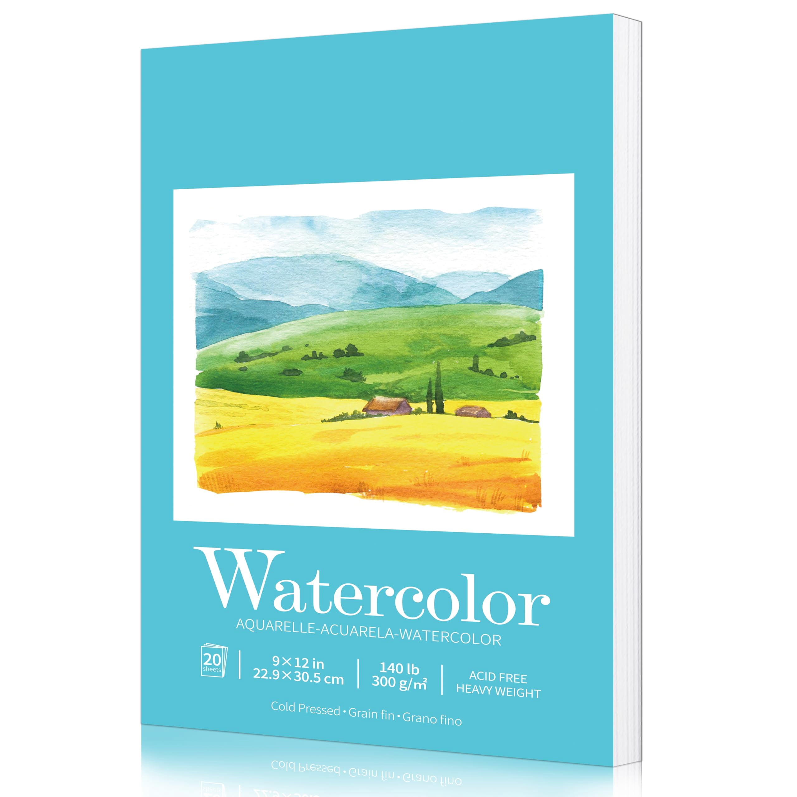 Watercolor Pad for Painting JKF25 Practice,9"x12",Cold Pressed,Acid ...