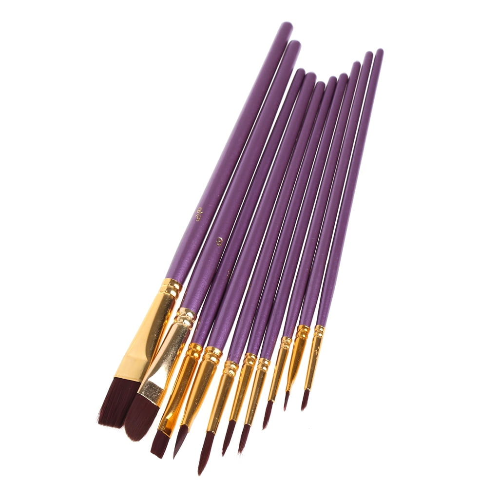 Watercolor Paint Brush Set of 10 Professional Primary School Senior ...