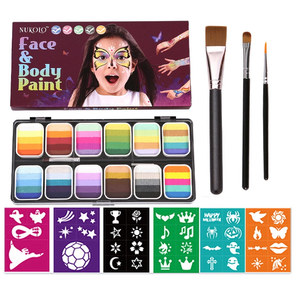 Watercolor Paint Palette Set Professional Face Split Cakes Multiple ...