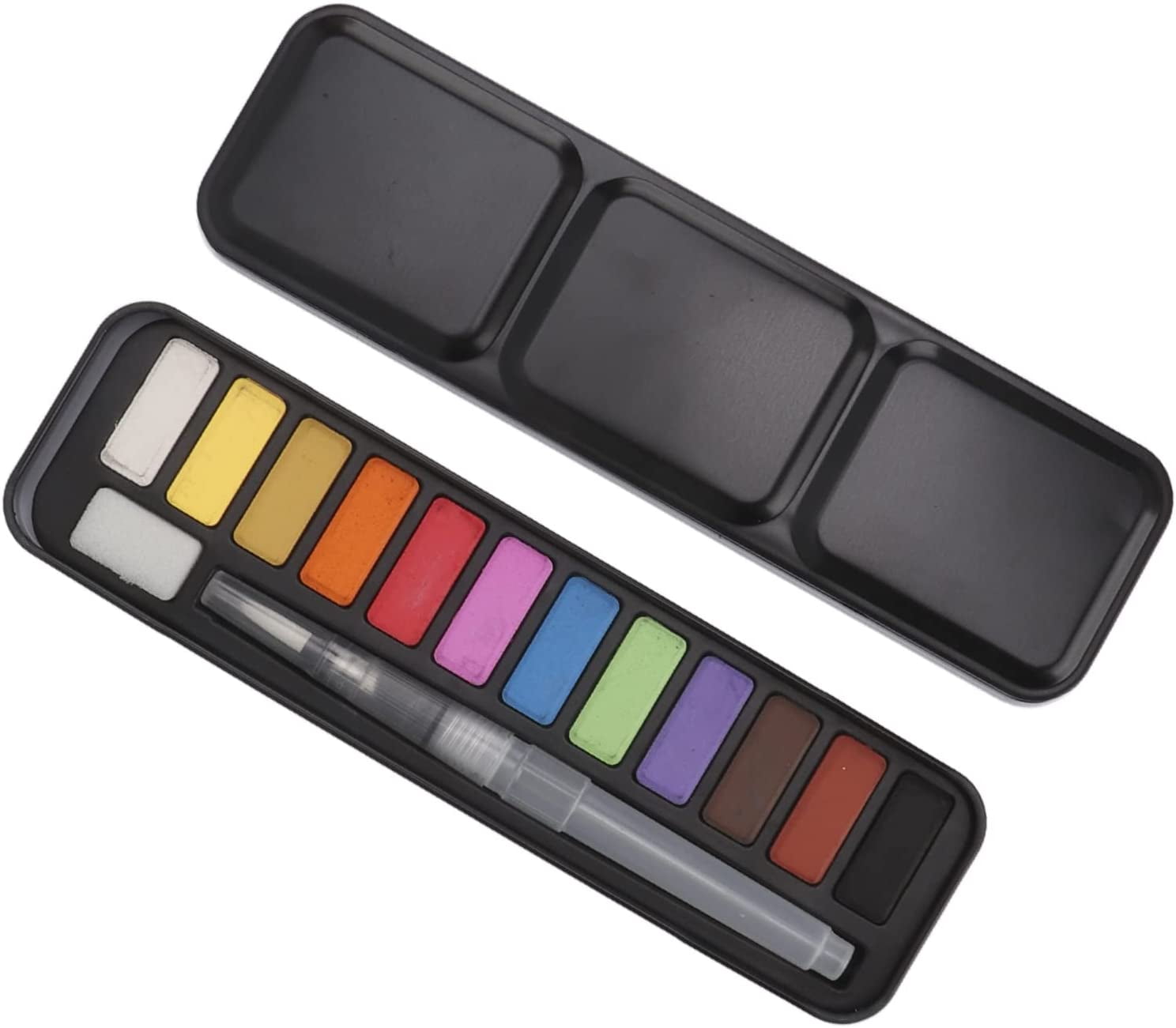 Watercolor Paint Set, 12 Colors Water Colors Paint Essential Set with a ...