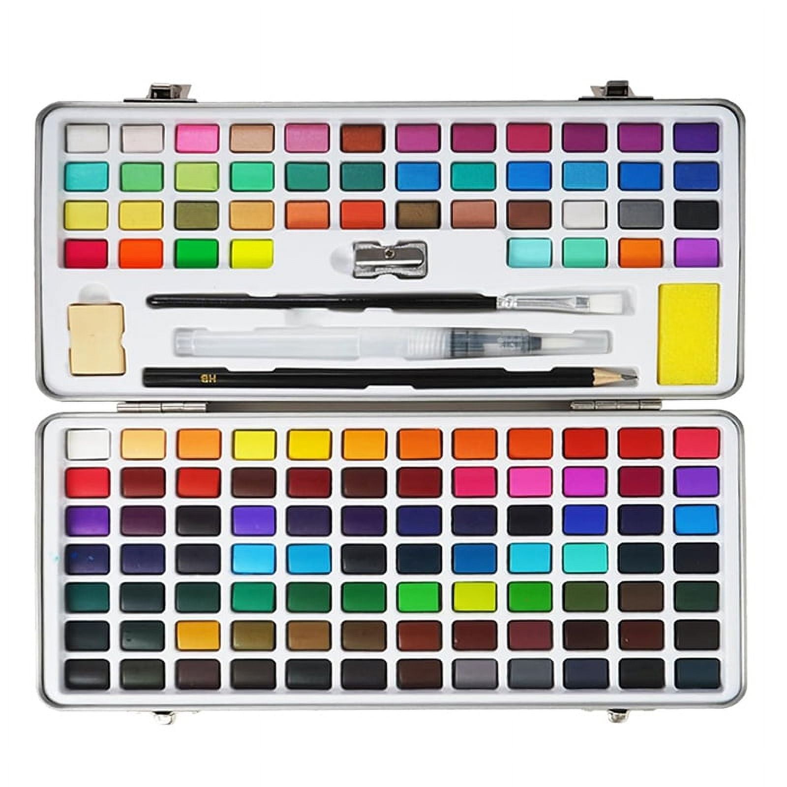 Watercolor Paint Set, 128 Colors Paint with Water Brush Pens and ...