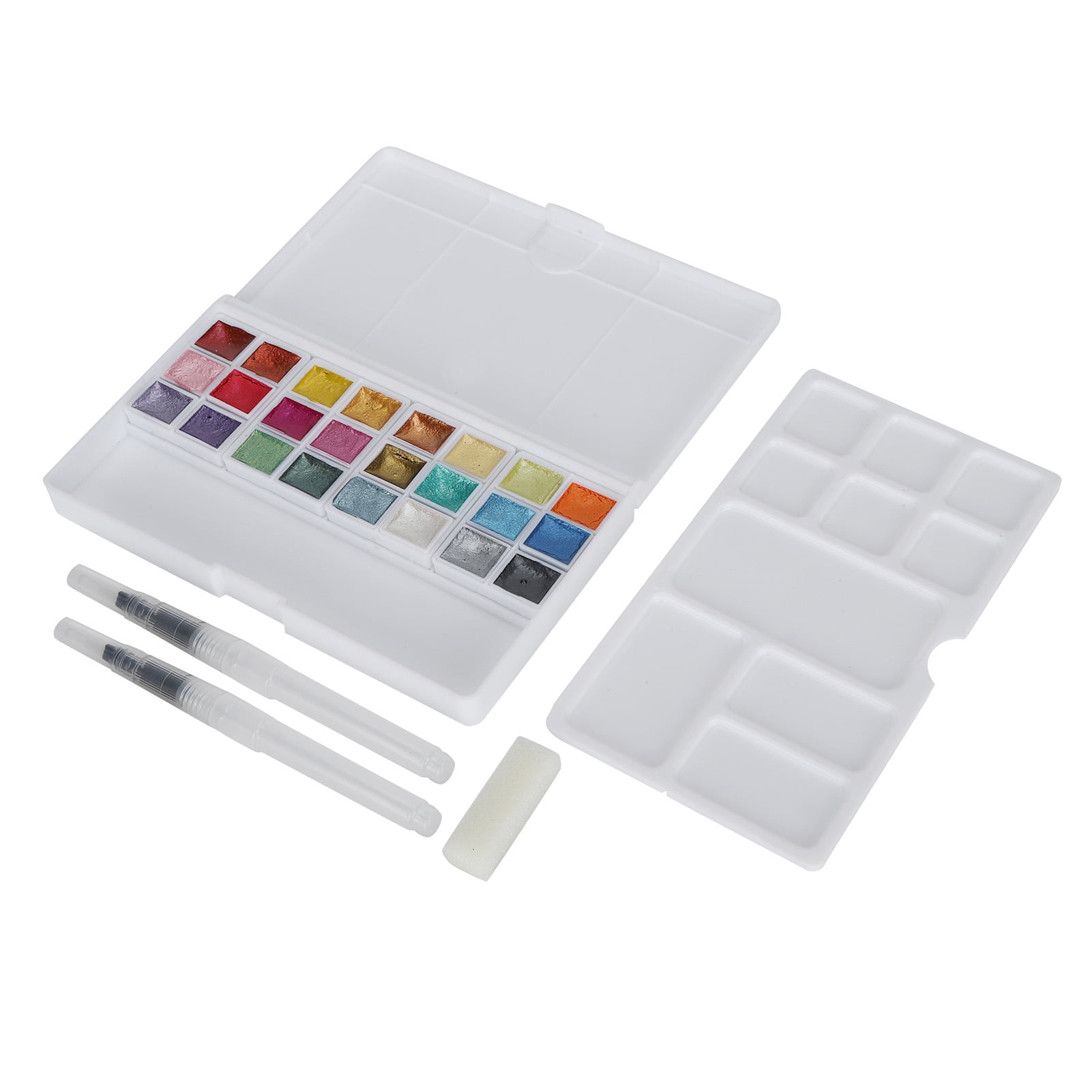 Watercolor Paint Set - 24 Colors with Bright and Pearlescent Pigments ...