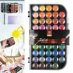 Bedwina Mini Watercolor Paint Set for Kids 24-Pack Bright Colors with ...
