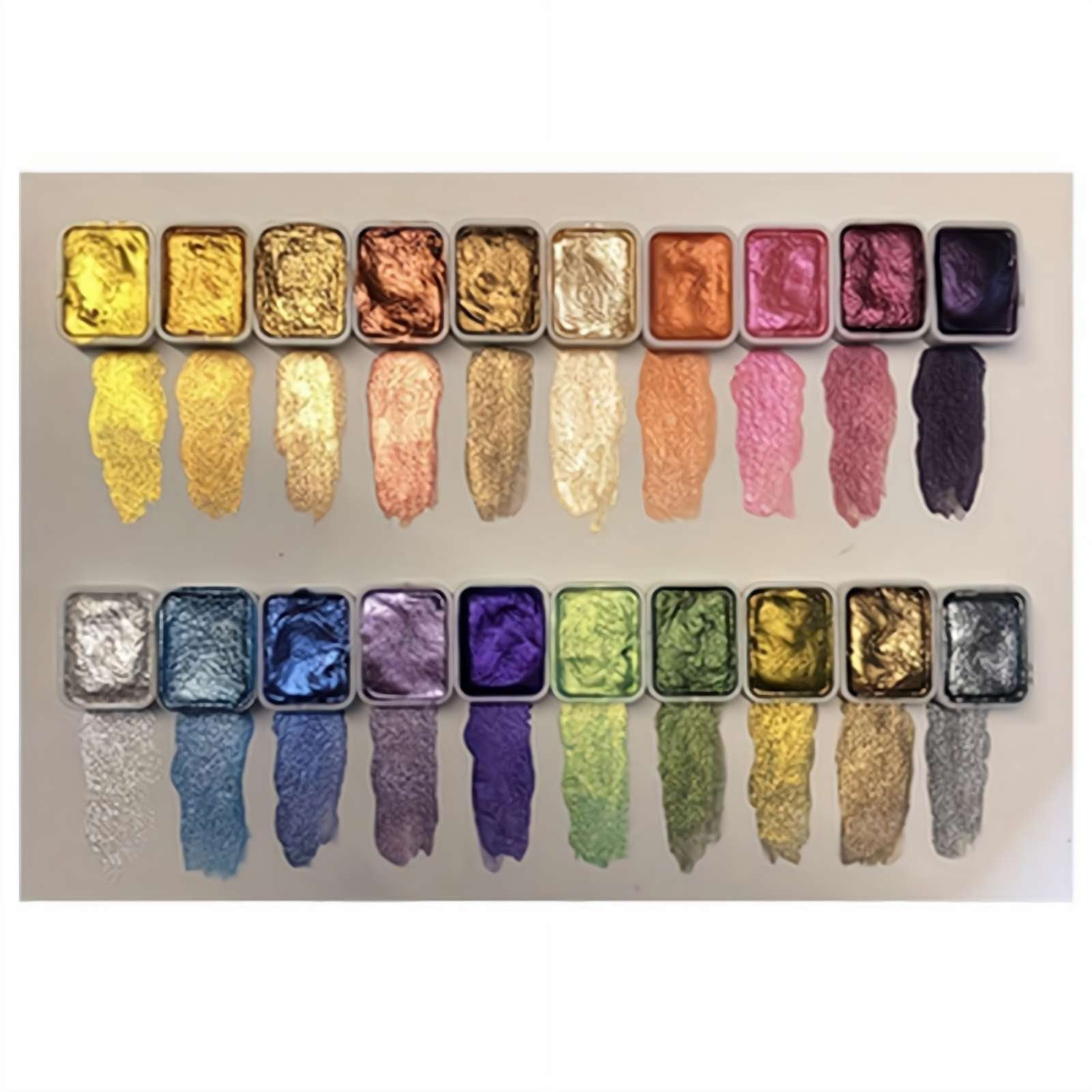 Watercolor Paint Set for Adult Artists, 20 Glitter Solid Water Color ...