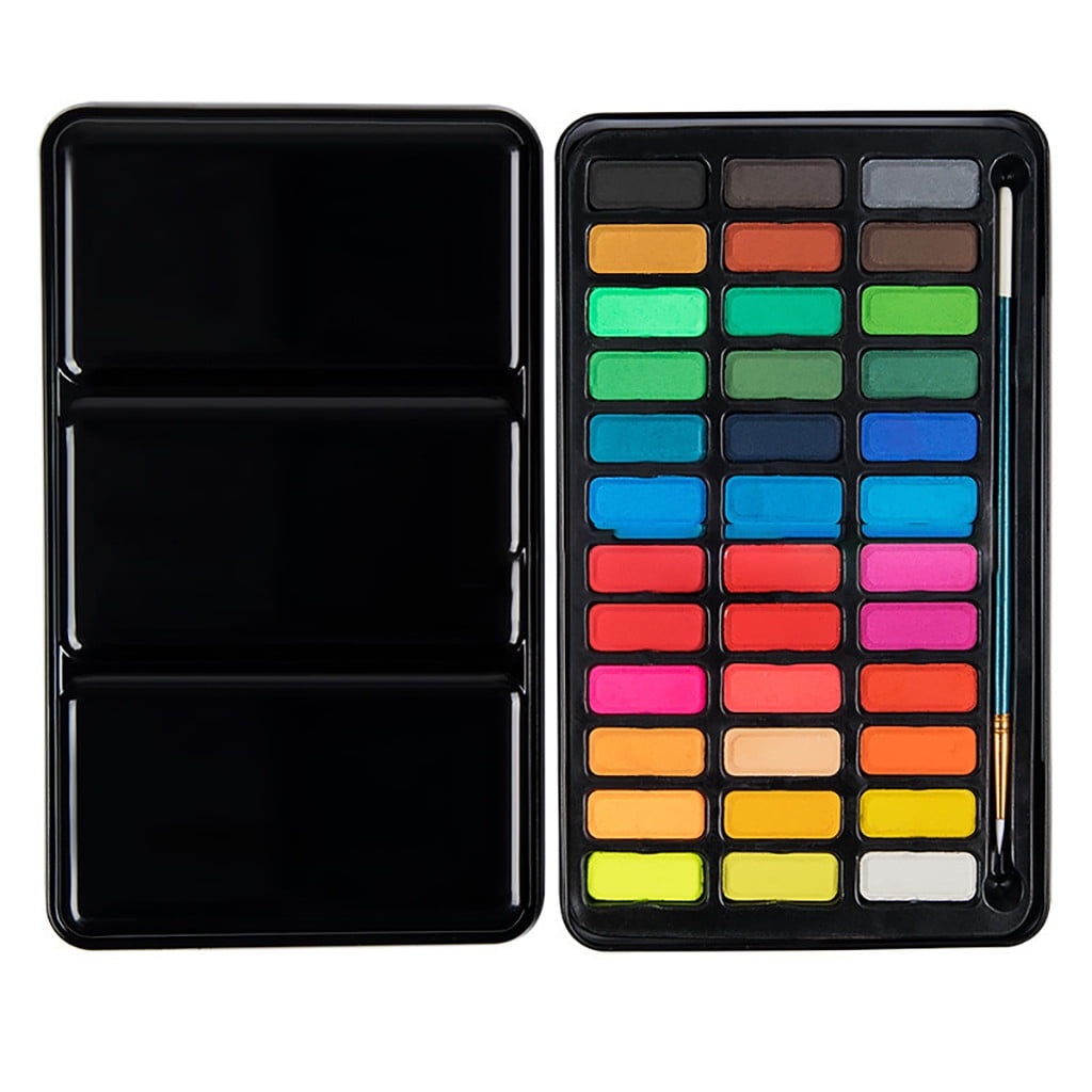Watercolor Paint Set, with Portable Carrying Case, Perfect Travel Water ...