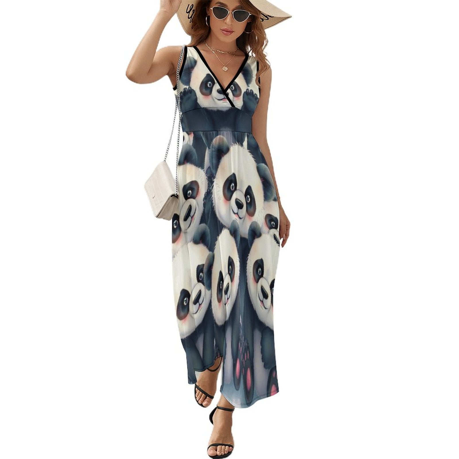 Watercolor Panda Sleeveless Dress Luxury Dresses For Official Occasions ...
