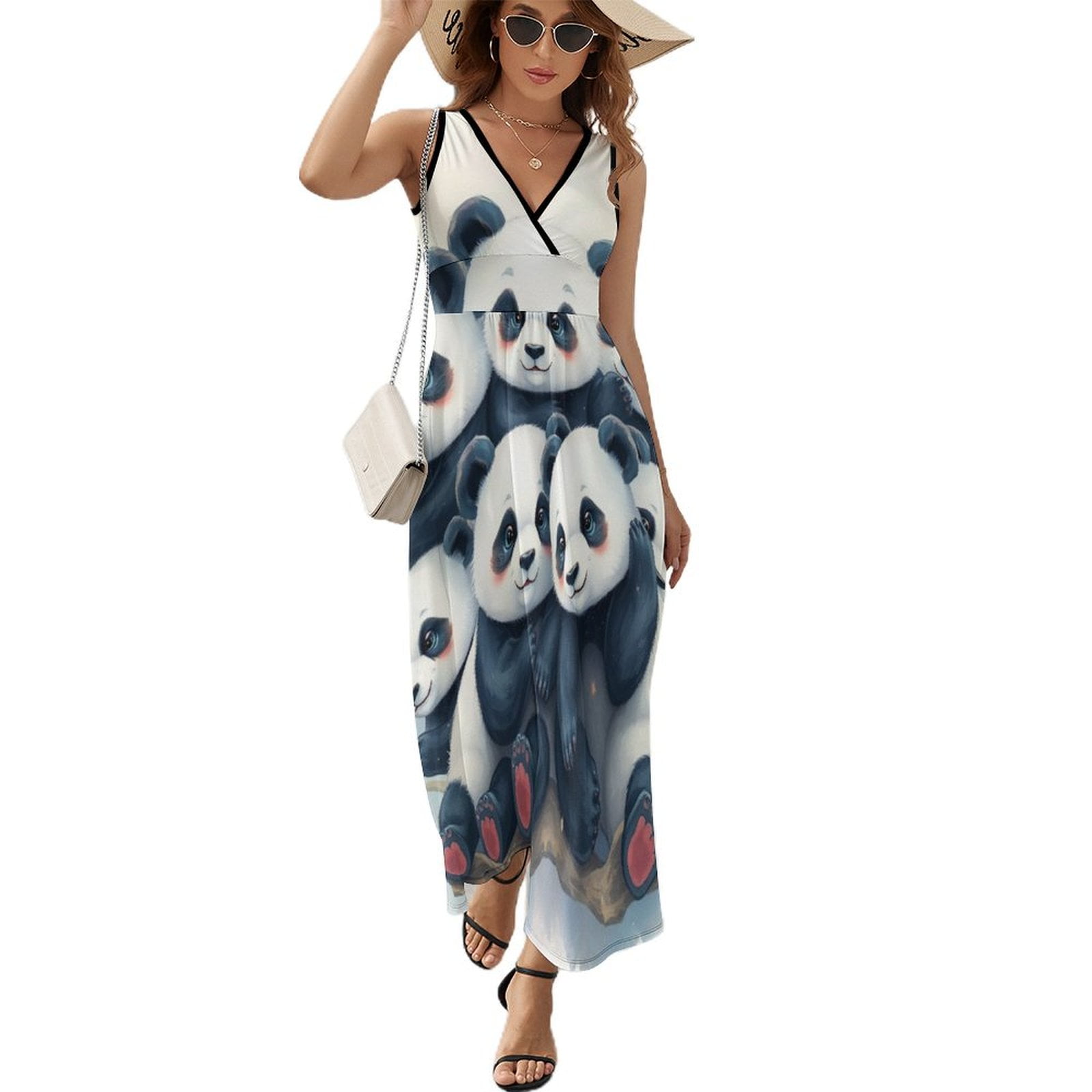 Watercolor Panda Sleeveless Dress Luxury Dresses For Official Occasions ...