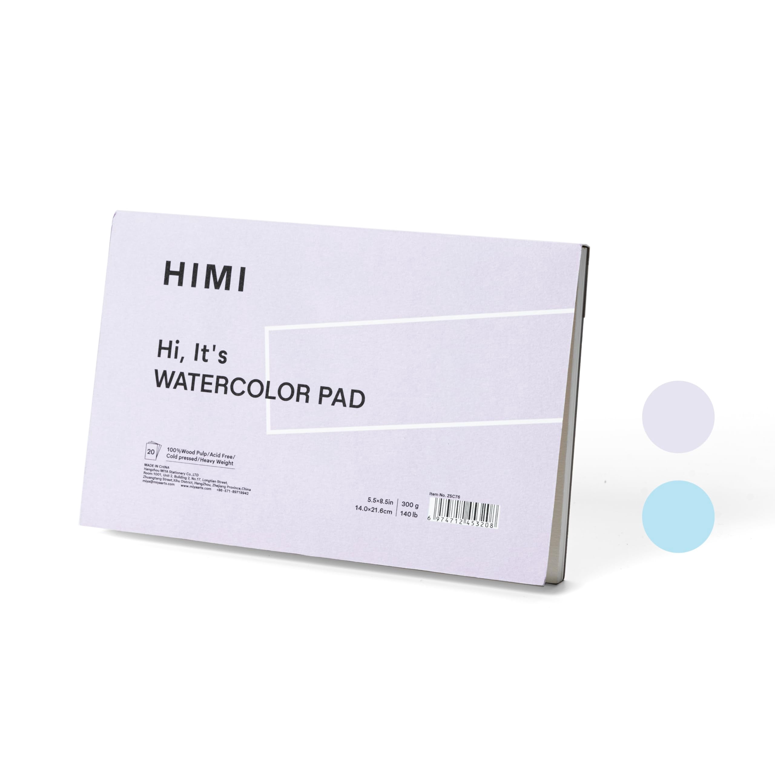 Watercolor Paper Pad, 5.5X8.5 20 Sheets, Mix Paper Pad, Side Wire Bound ...