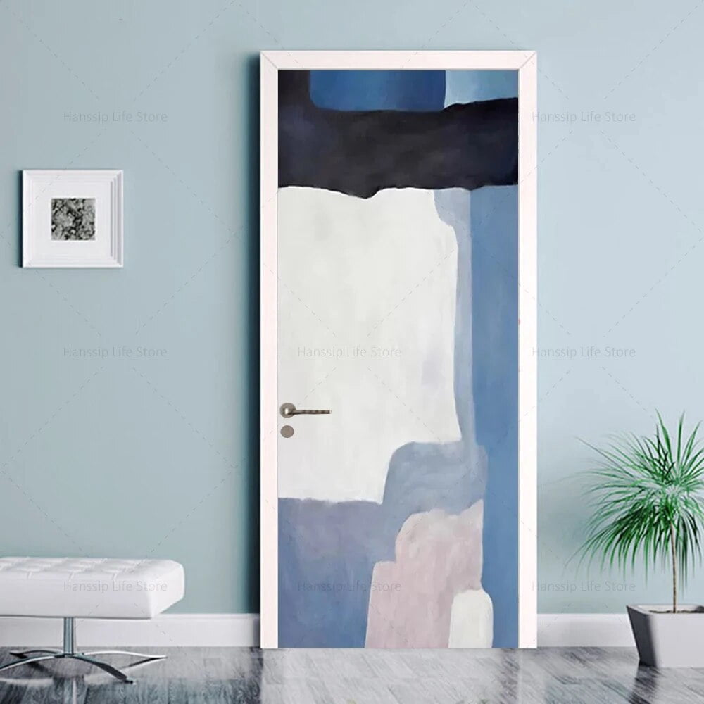 Watercolor Pattern Door Sticker Wall Sticker Decorative r Wallpaper ...