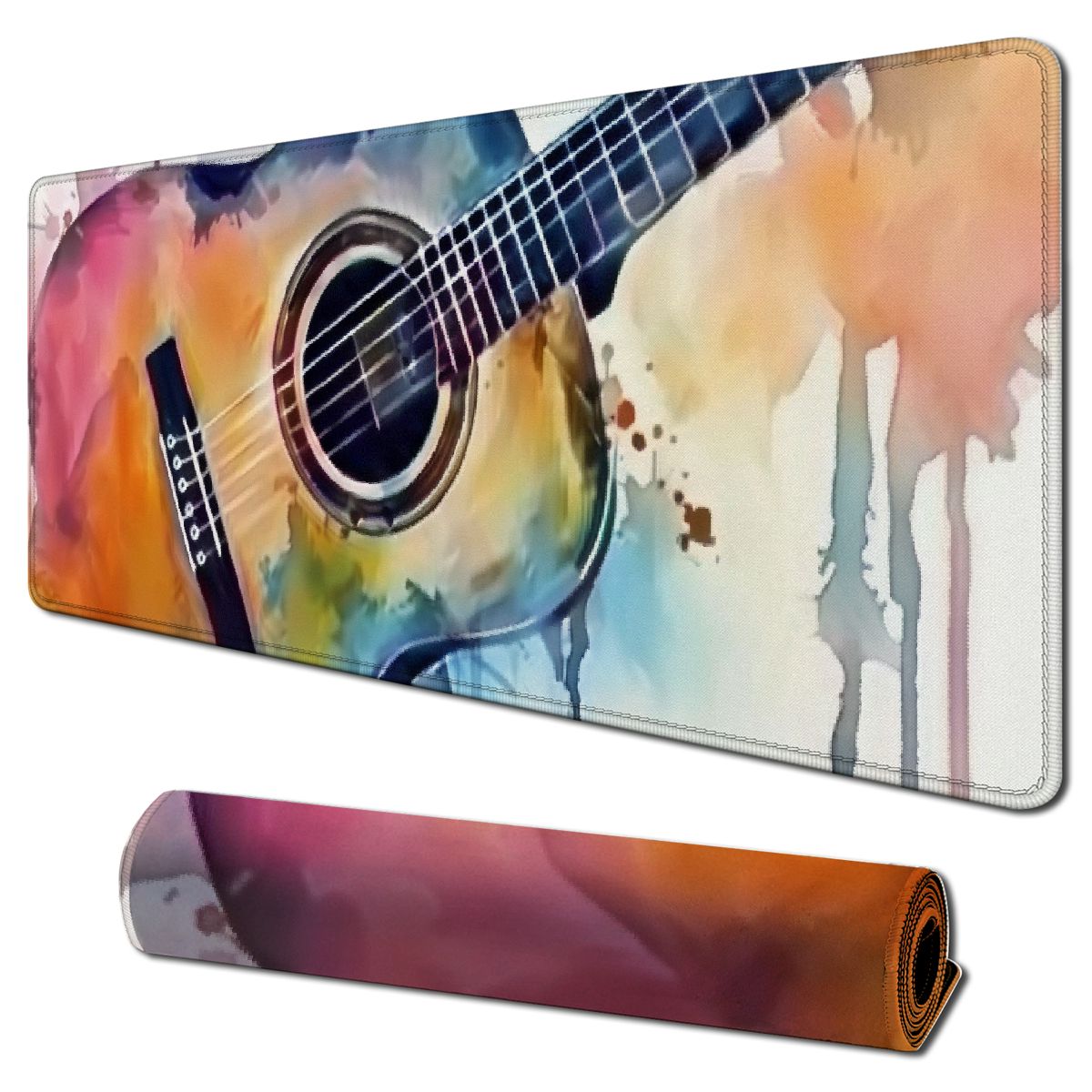 Watercolor Pattern Large Office Gaming Mouse pad Strong Adhesion and Durability Precision Edge ...