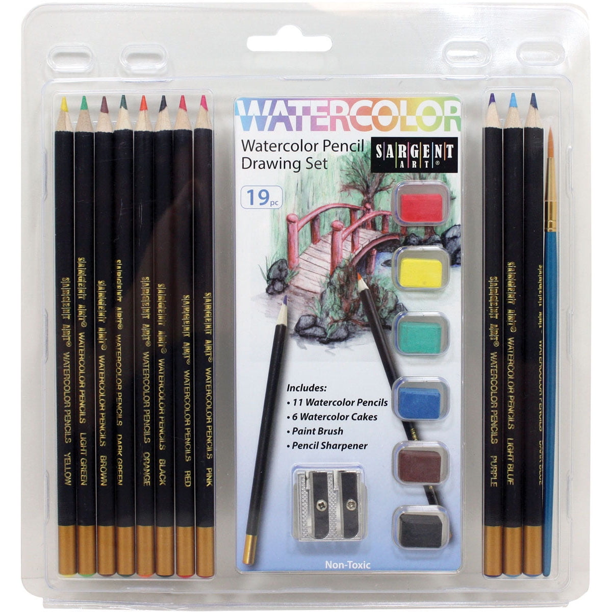 Watercolor Pencil Drawing Set 19/Pkg - Walmart.com