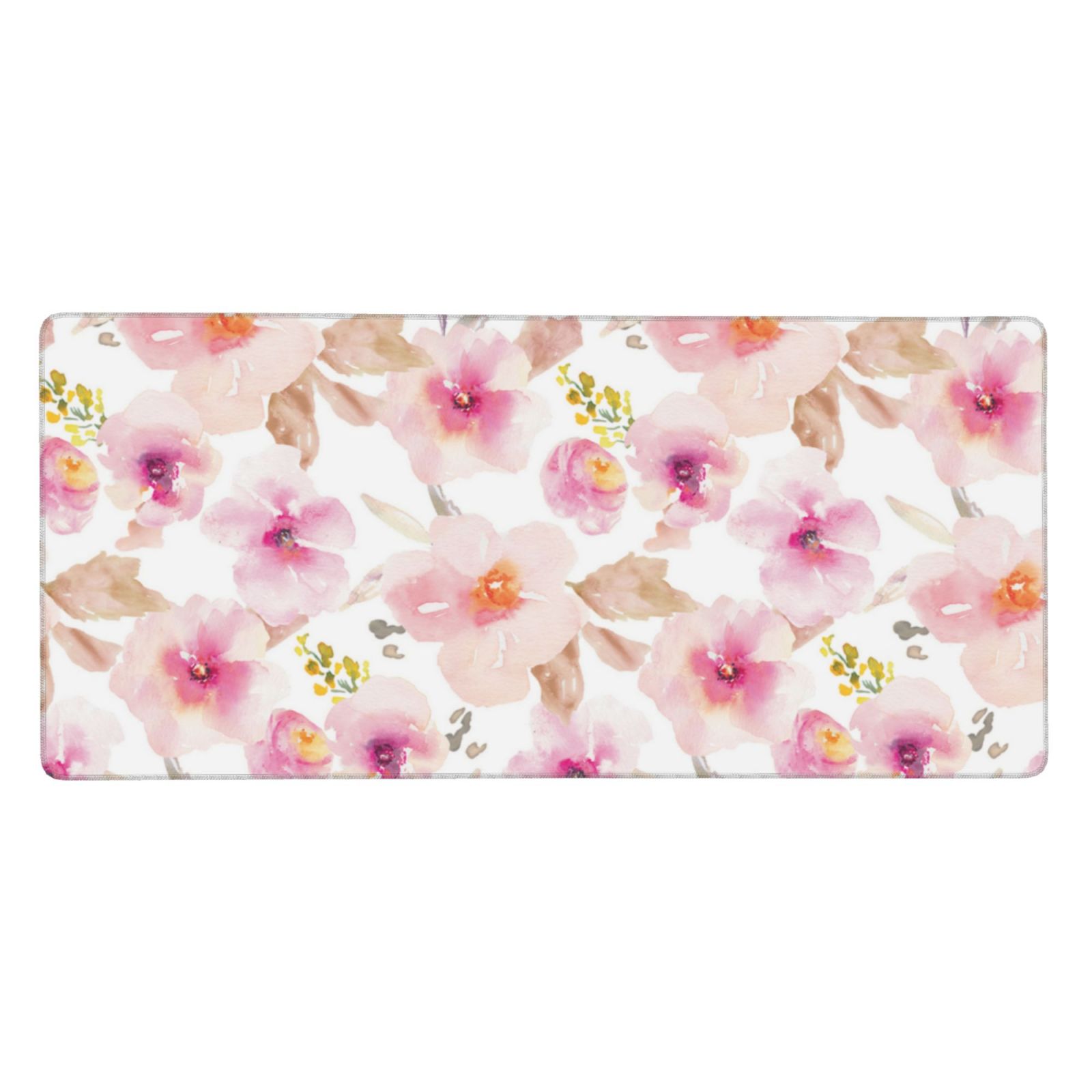 Watercolor Pink And Purple Floral Mousepad Large Mouse Pad Desk Pad ...
