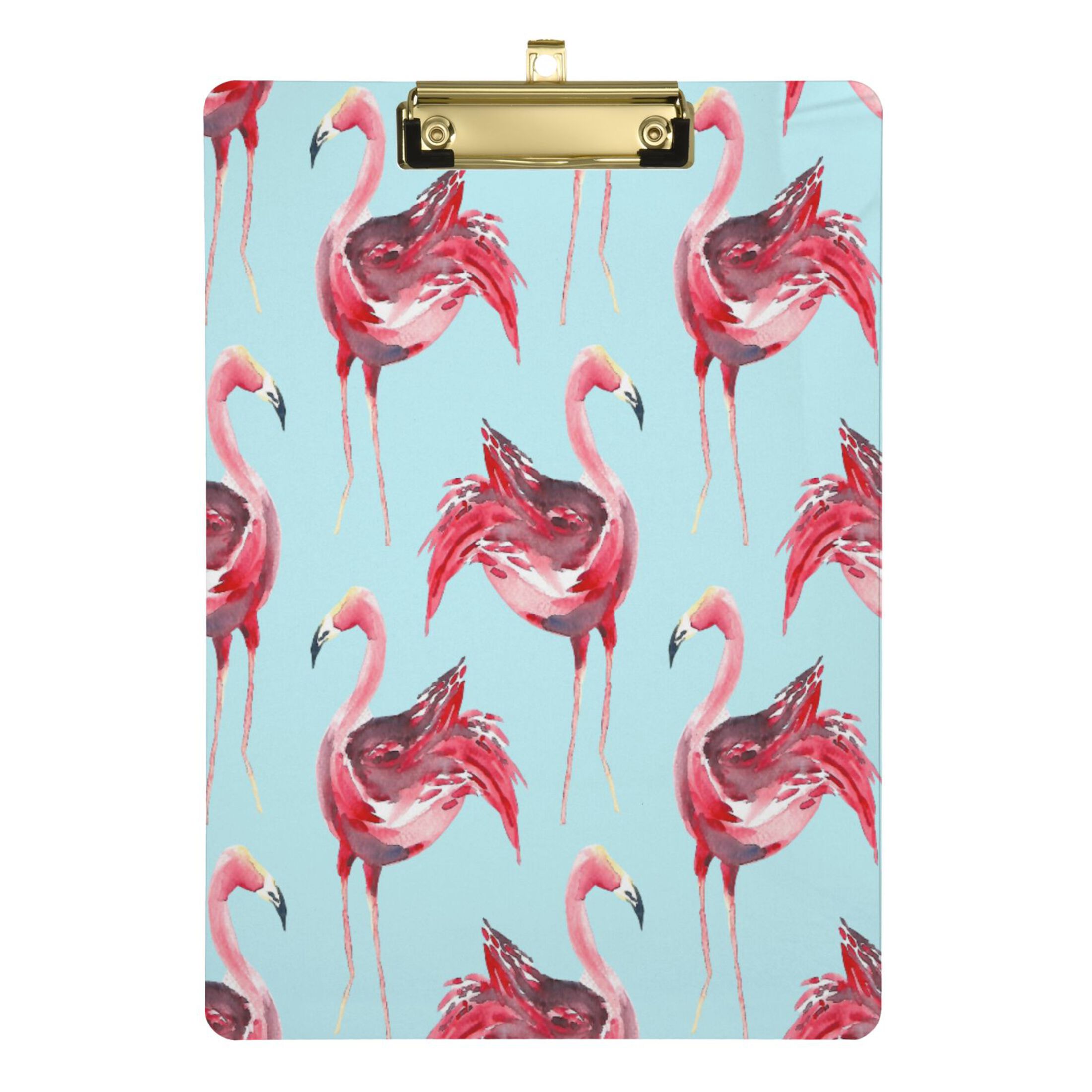 Watercolor Pink Flamingo Acrylic Clipboards A4 Standard Letter Size ...