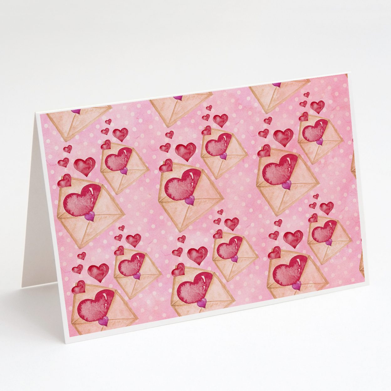 Watercolor Pink Love Letter Greeting Cards and Envelopes Pack of 8 ...