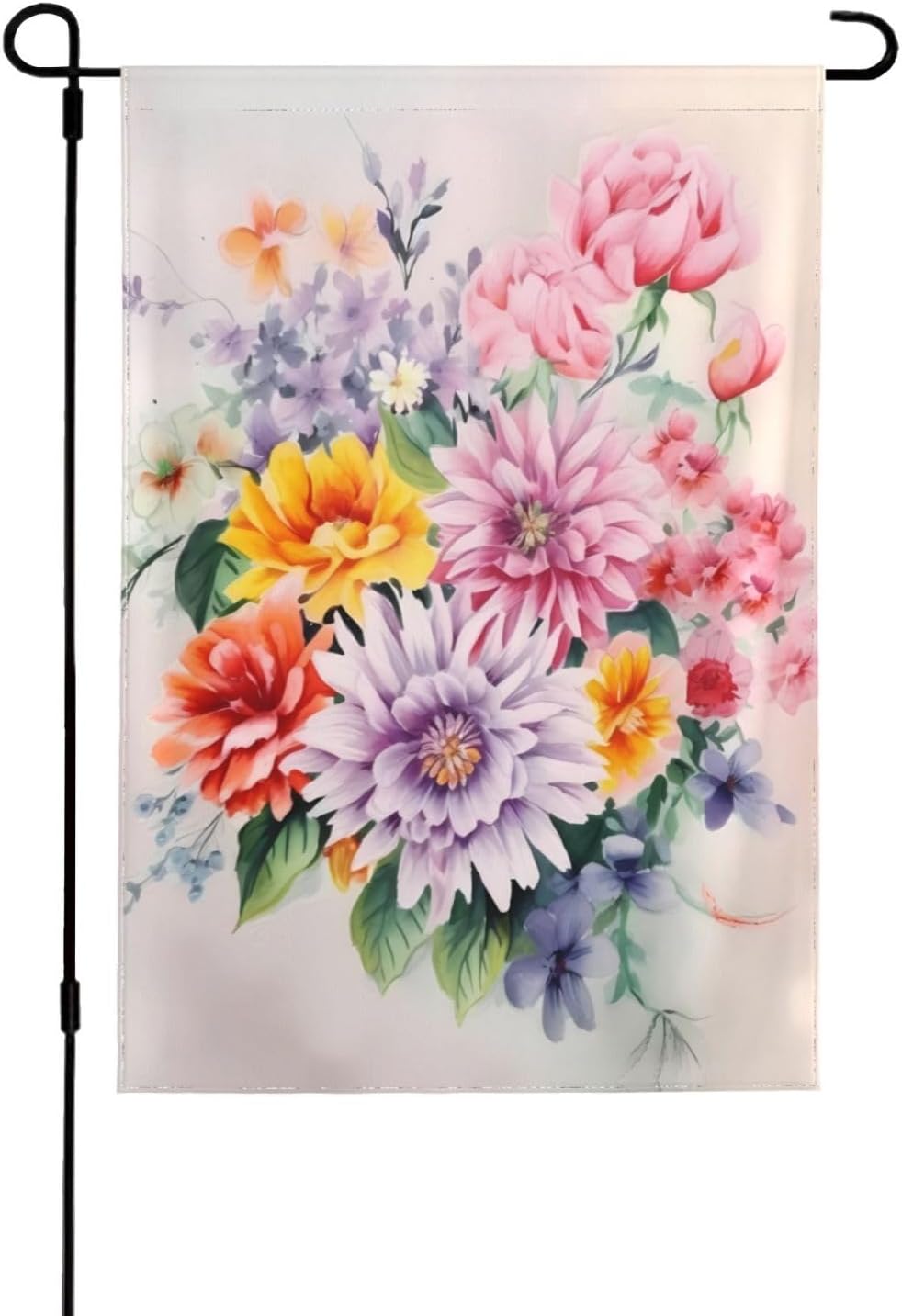 Watercolor Pink Tulips Welcome Garden Flags Double Sided House flag ...