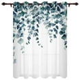 Watercolor Plant Leaves Window Curtains for Living Room Bedroom Curtain ...