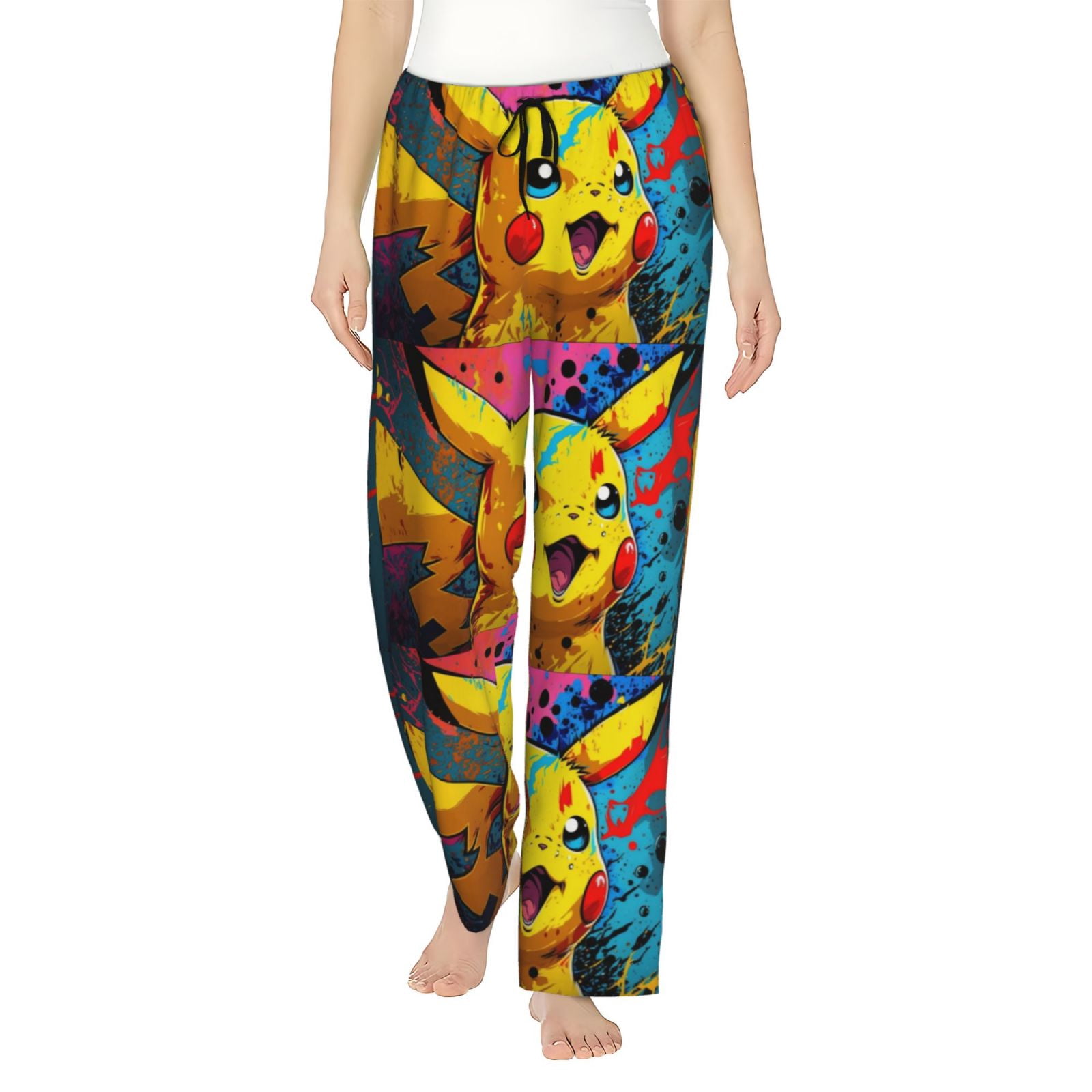 Watercolor Pokemon Pikachu Women'S Pajama Pants，Soft Pajama Pants For ...