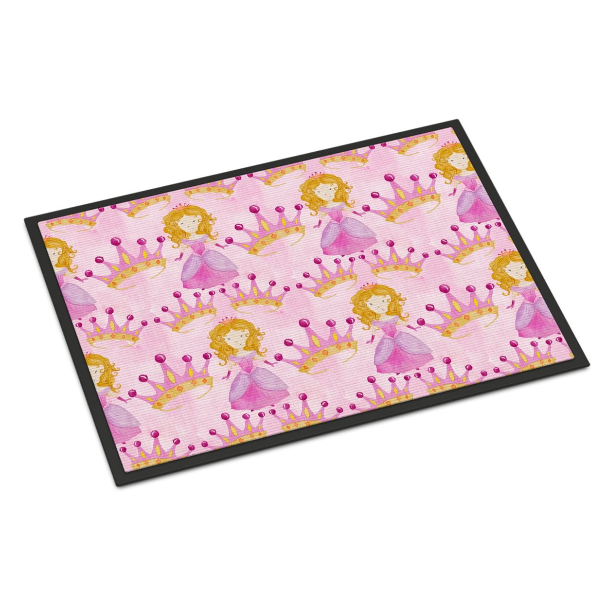 Watercolor Princess and Crown Door Mat - Walmart.com