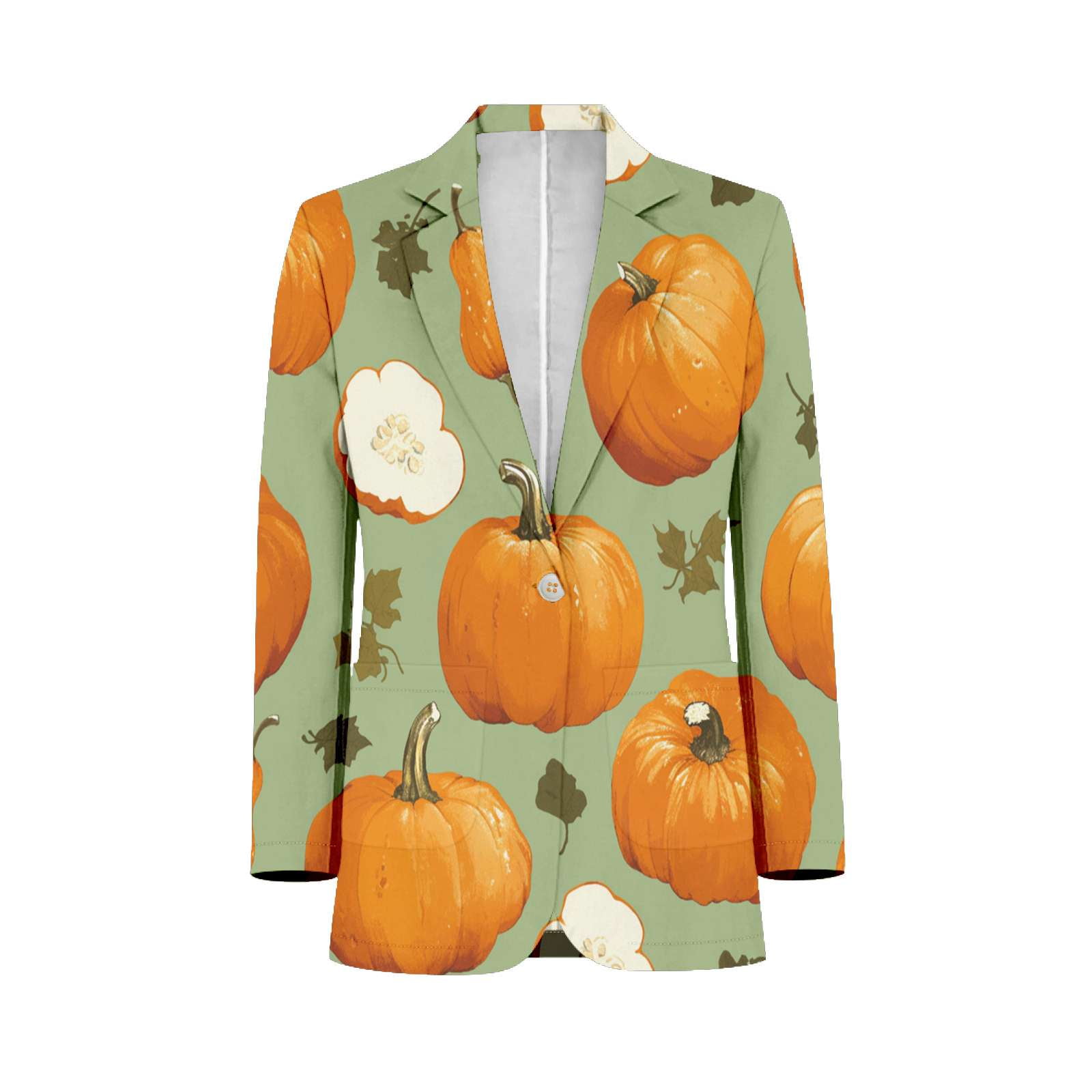 Watercolor Pumpkins Customized Men's Suits full man Shawl Collar ...