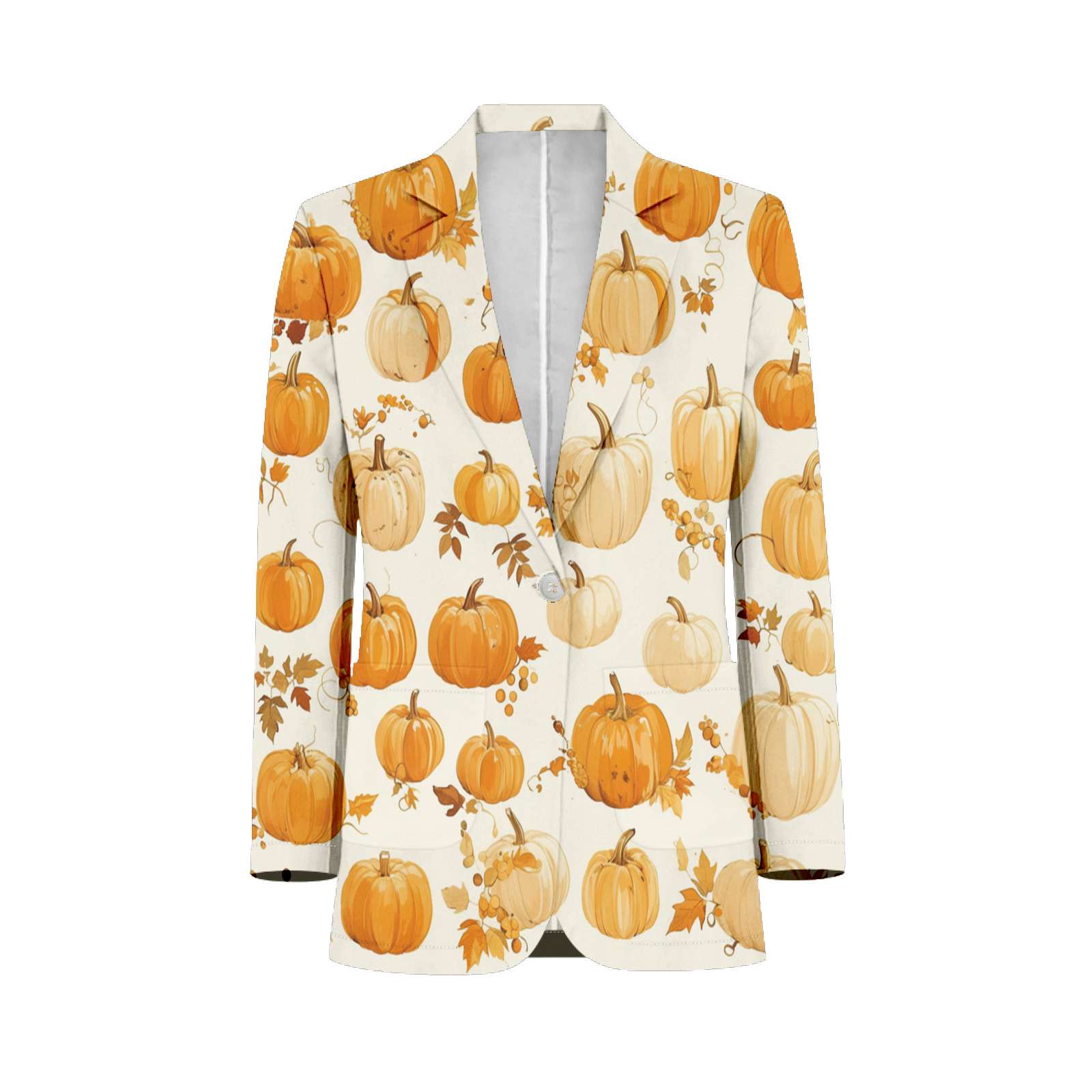 Watercolor Pumpkins Mens Suits Shawl Collar Slim Fit Suit Mens Groom ...