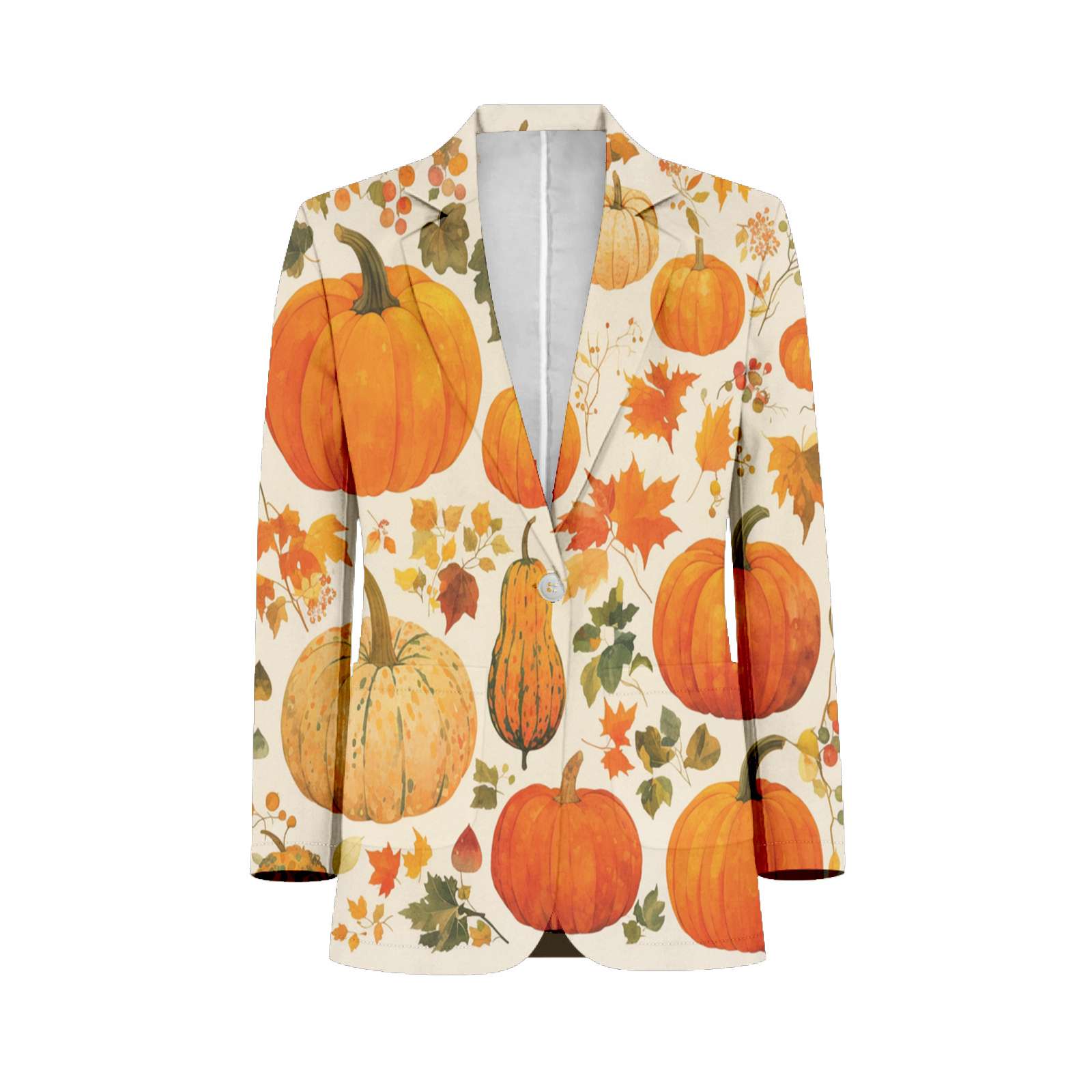 Watercolor Pumpkins Mens Suits Shawl Collar Slim Fit Suit Mens Groom ...