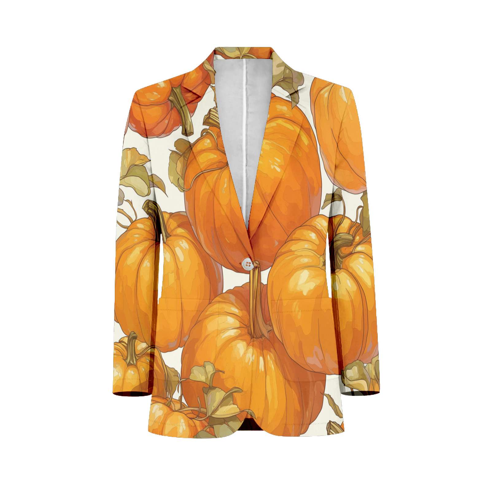 Watercolor Pumpkins Mens Suits Shawl Collar Slim Fit Suit Mens Groom ...