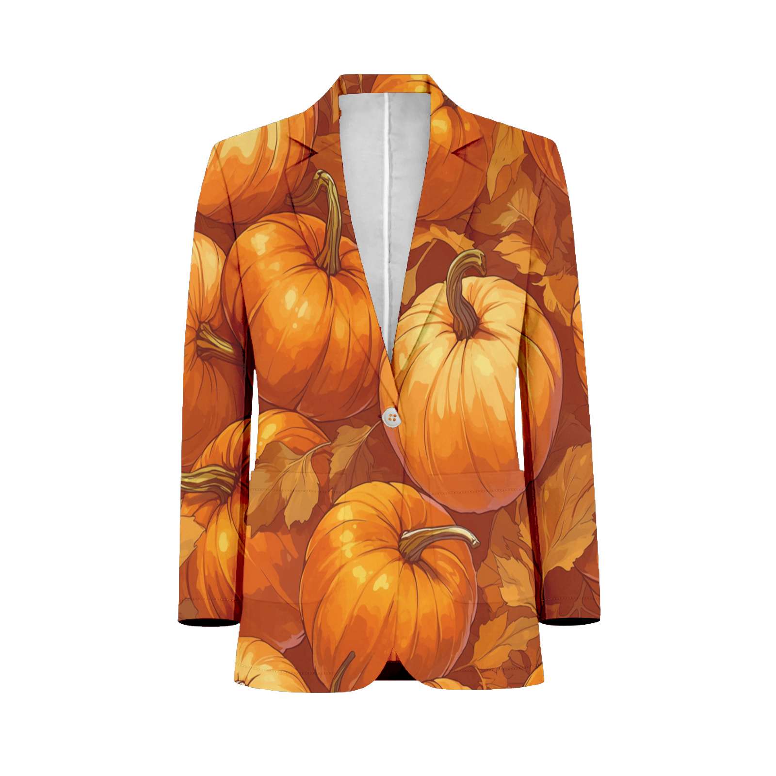 Watercolor Pumpkins Mens Suits Shawl Collar Slim Fit Suit Mens Groom ...