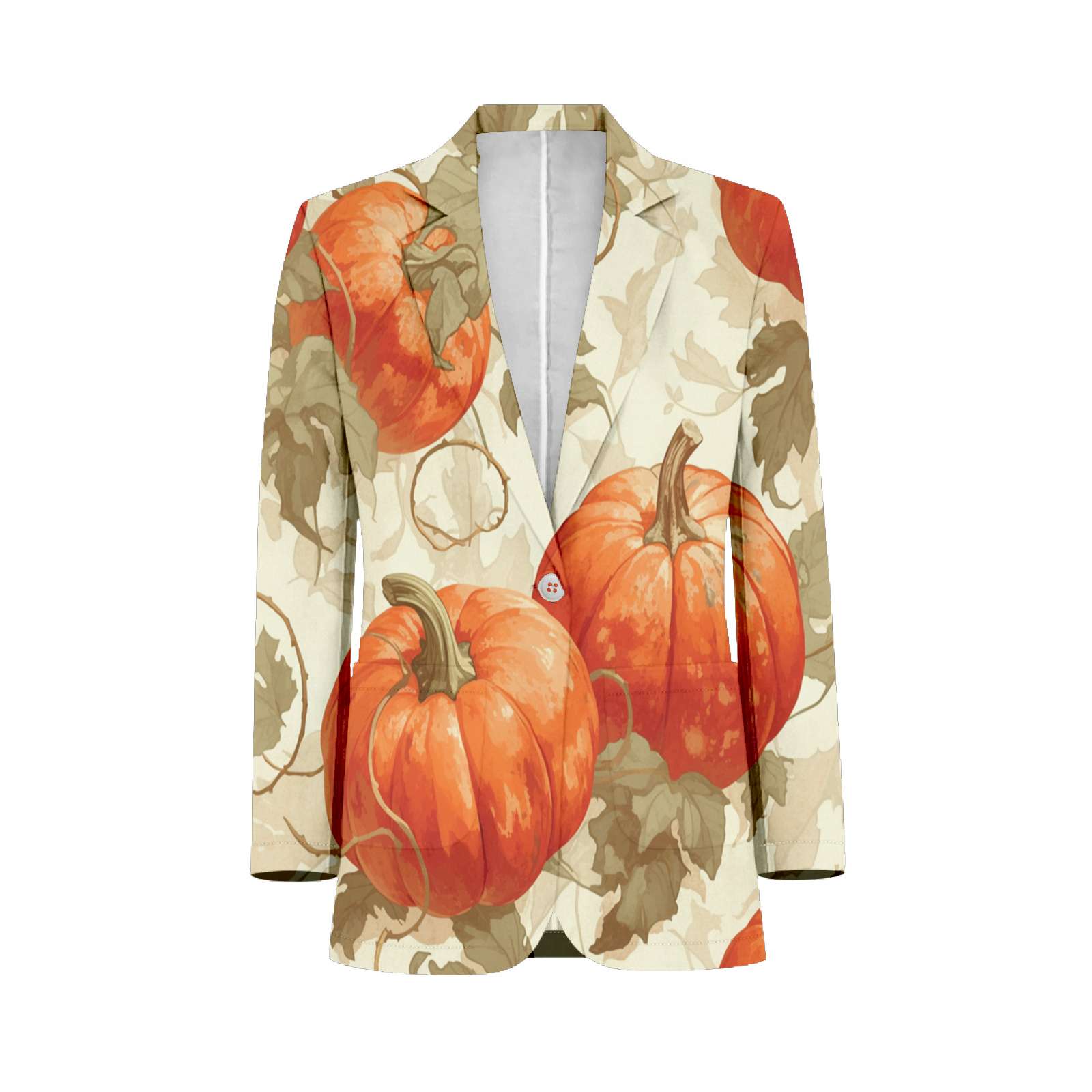 Watercolor Pumpkins Mens Suits Shawl Collar Slim Fit Suit Mens Groom ...
