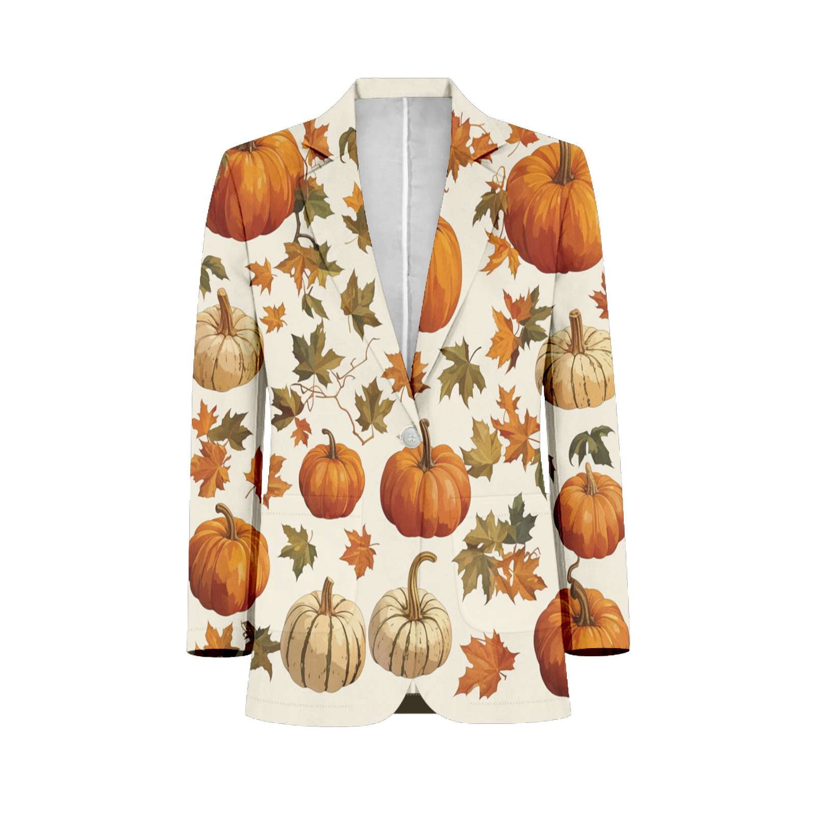 Watercolor Pumpkins Mens Suits Shawl Collar Slim Fit Suit Mens Groom ...