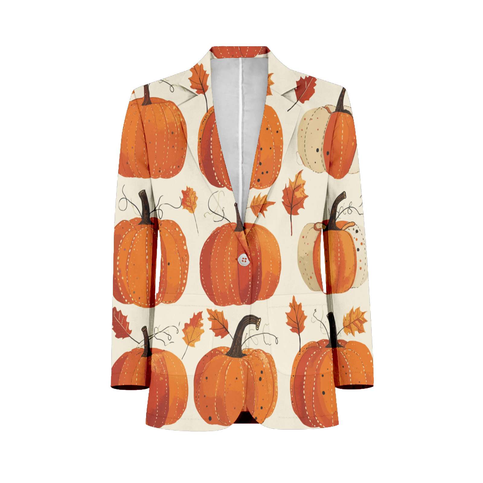 Watercolor Pumpkins Mens Suits Shawl Collar Slim Fit Suit Mens Groom ...