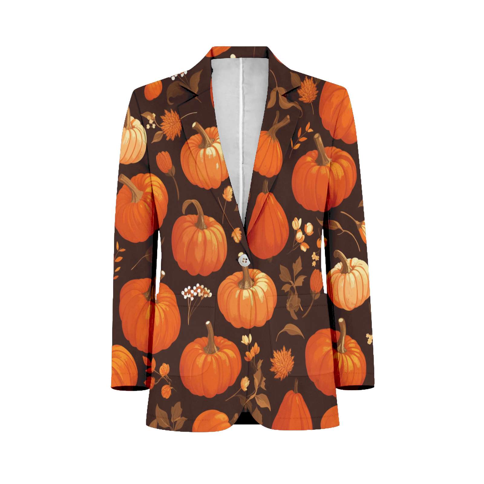 Watercolor Pumpkins Mens Suits Shawl Collar Slim Fit Suit Mens Groom ...