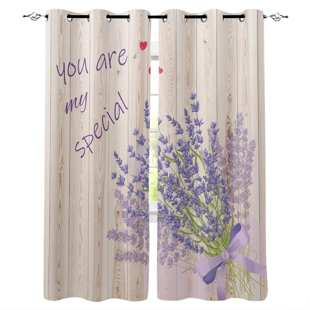 Watercolor Purple Lavender Luxury Home Curtains Home Supplies Living Room Bedroom Custom ...