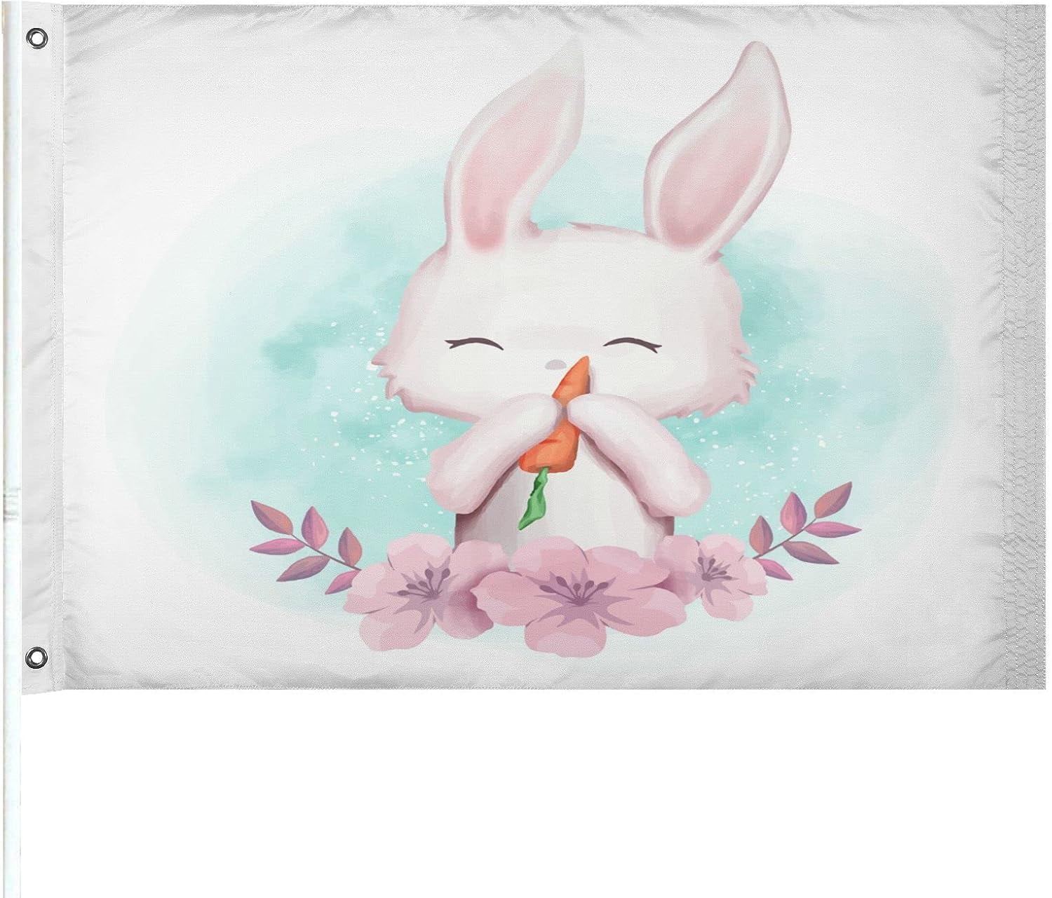 Watercolor Rabbit Flag Outdoor Garden Flag for Outside Funny Flags with ...