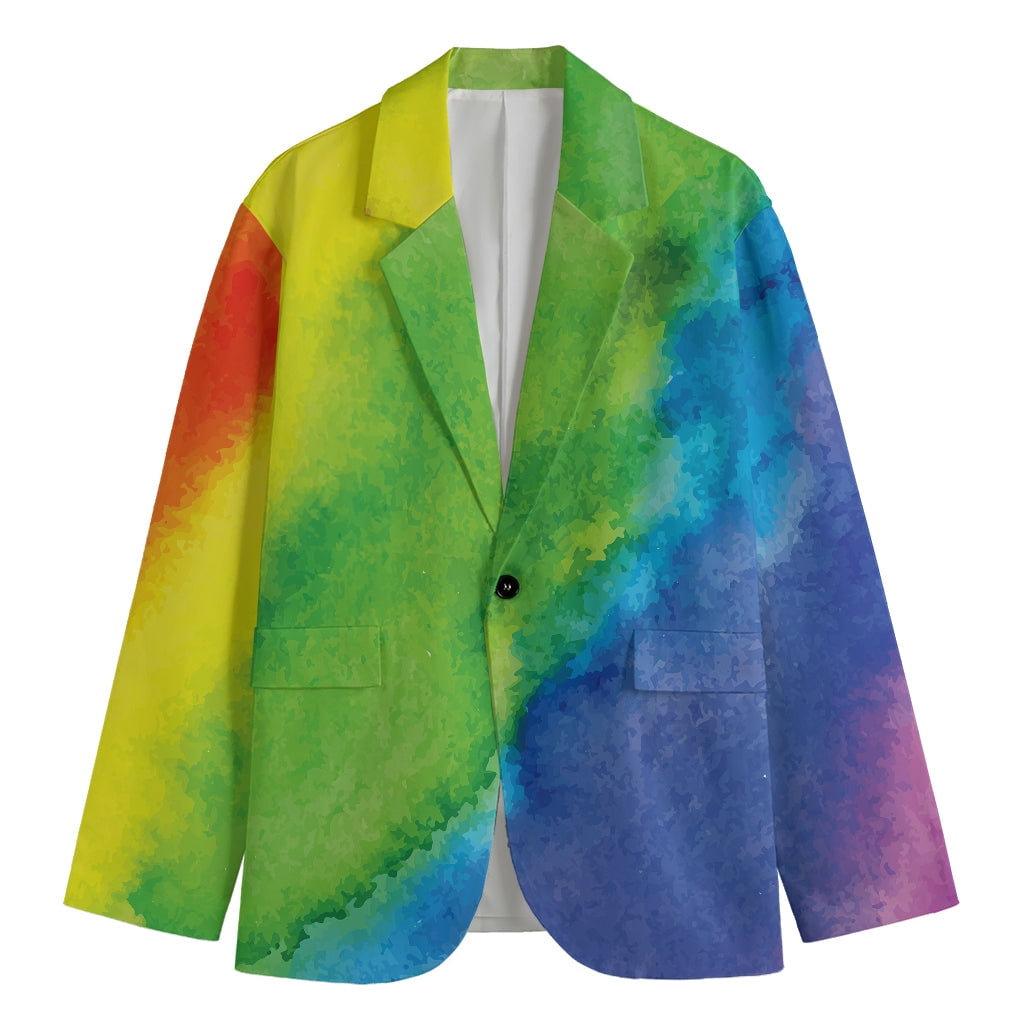 Watercolor Rainbow Lgbt Pride Print Men'S Blazer, Lgbt Lgbtq+ Pride ...