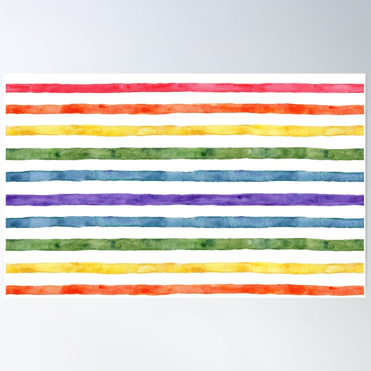 Watercolor Rainbow Stripe - Vibrant Rainbow Stripes - Rainbow Clothing ...