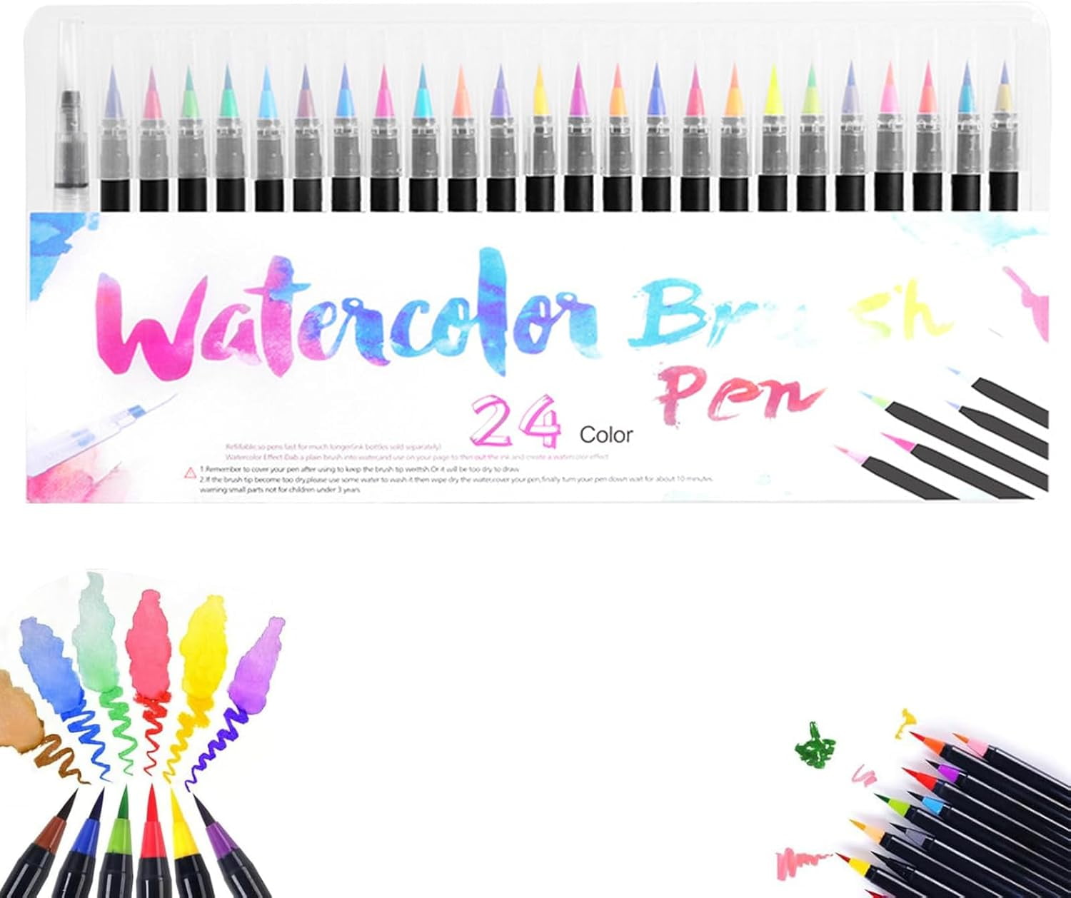 Watercolor Real Brush Pen Sets, Blendable Water Color Effect ...